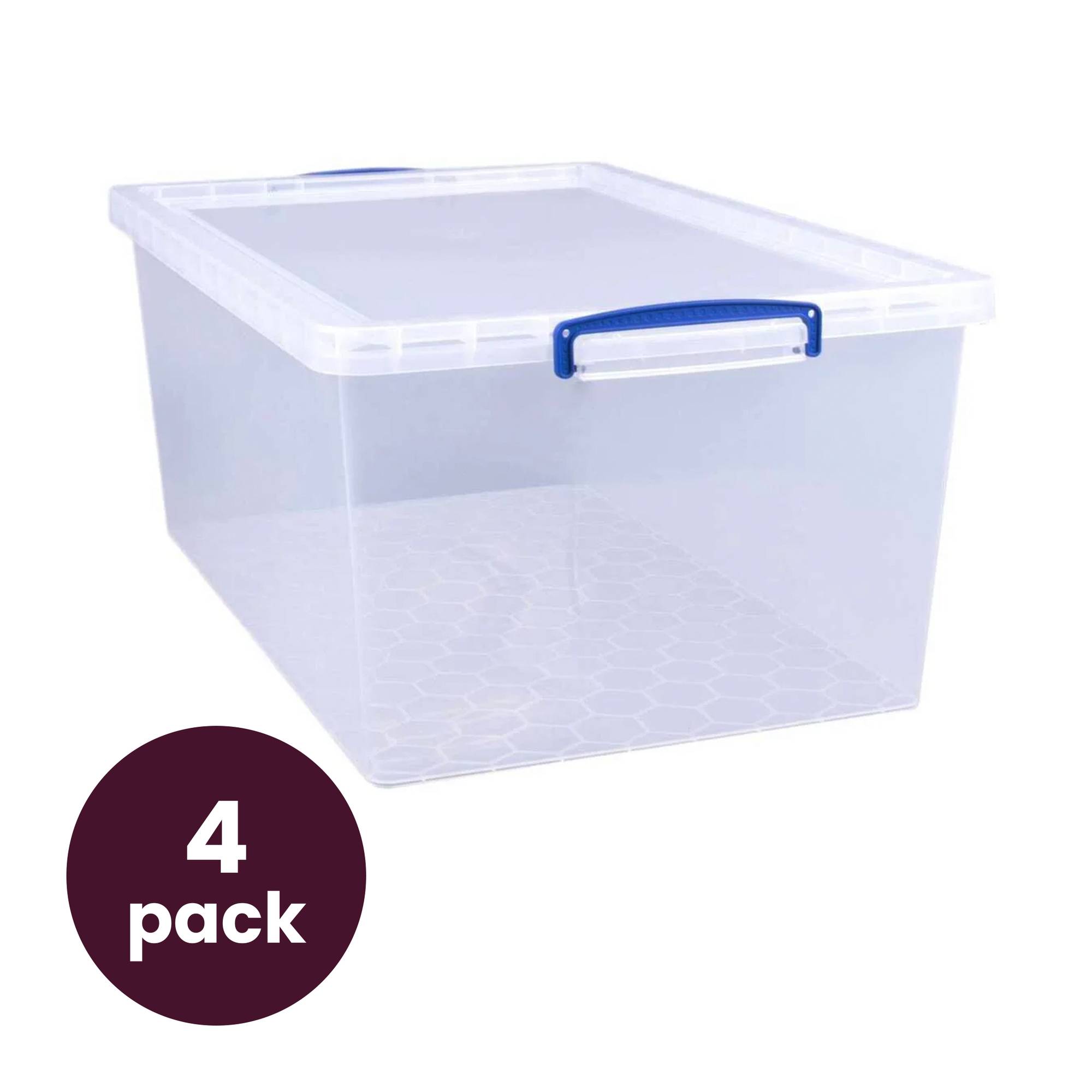 Really Useful Plastic Storage Box 62 Litres 4 Pack Bundle | Hobbycraft