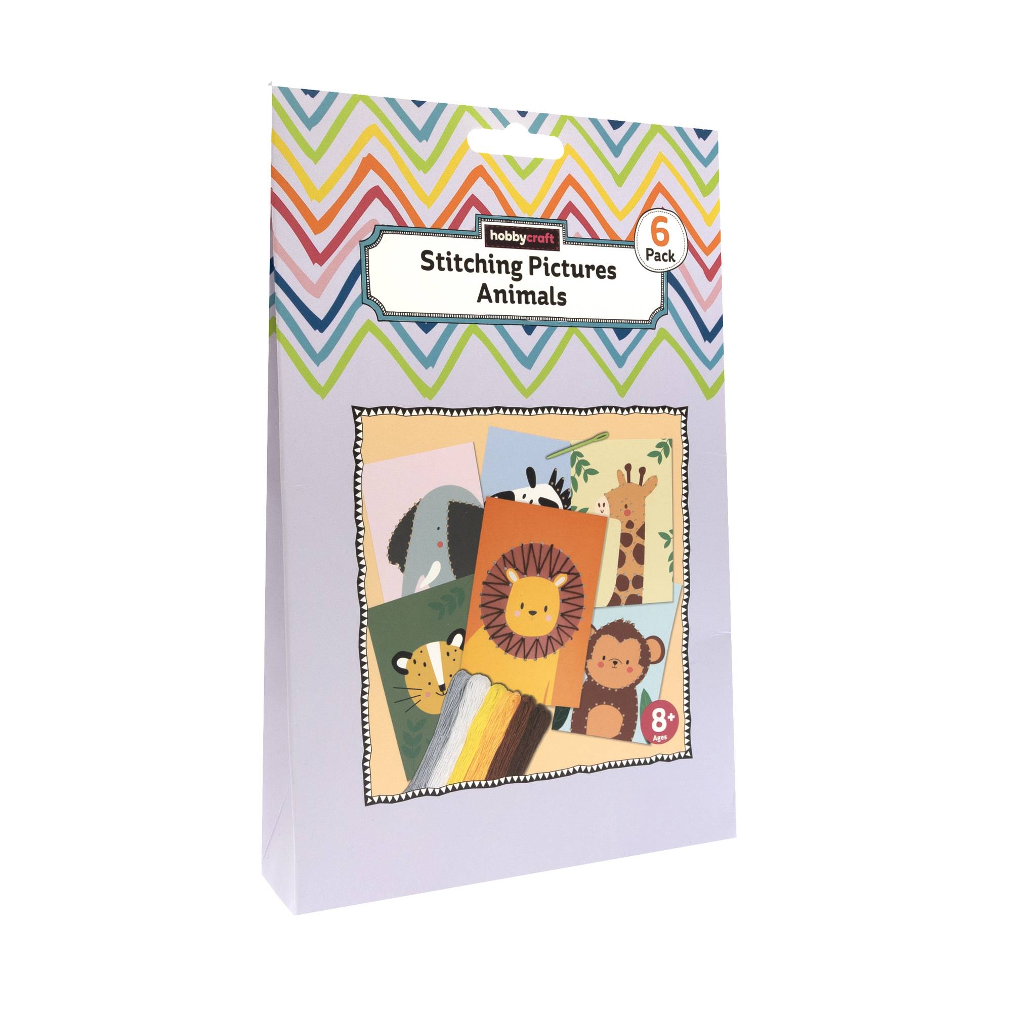 Animal Stitching Picture Kit 6 Pack | Hobbycraft