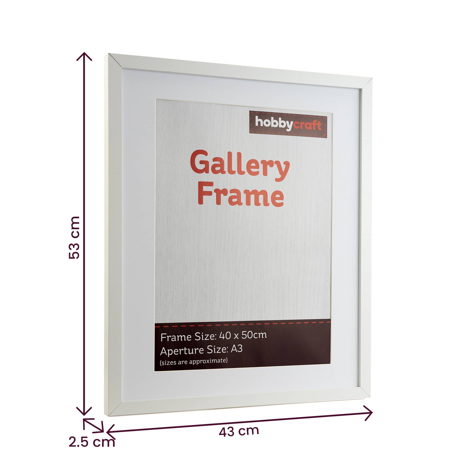 White Gallery Frame 40cm x 50cm | Hobbycraft