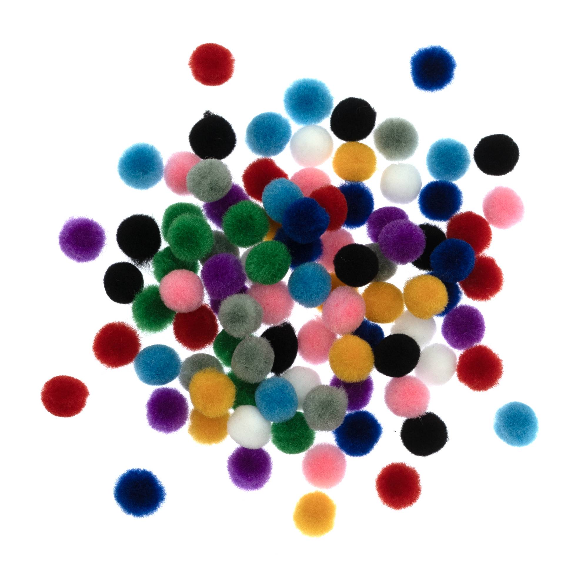Assorted Pom Poms 1cm 100 Pack | Hobbycraft
