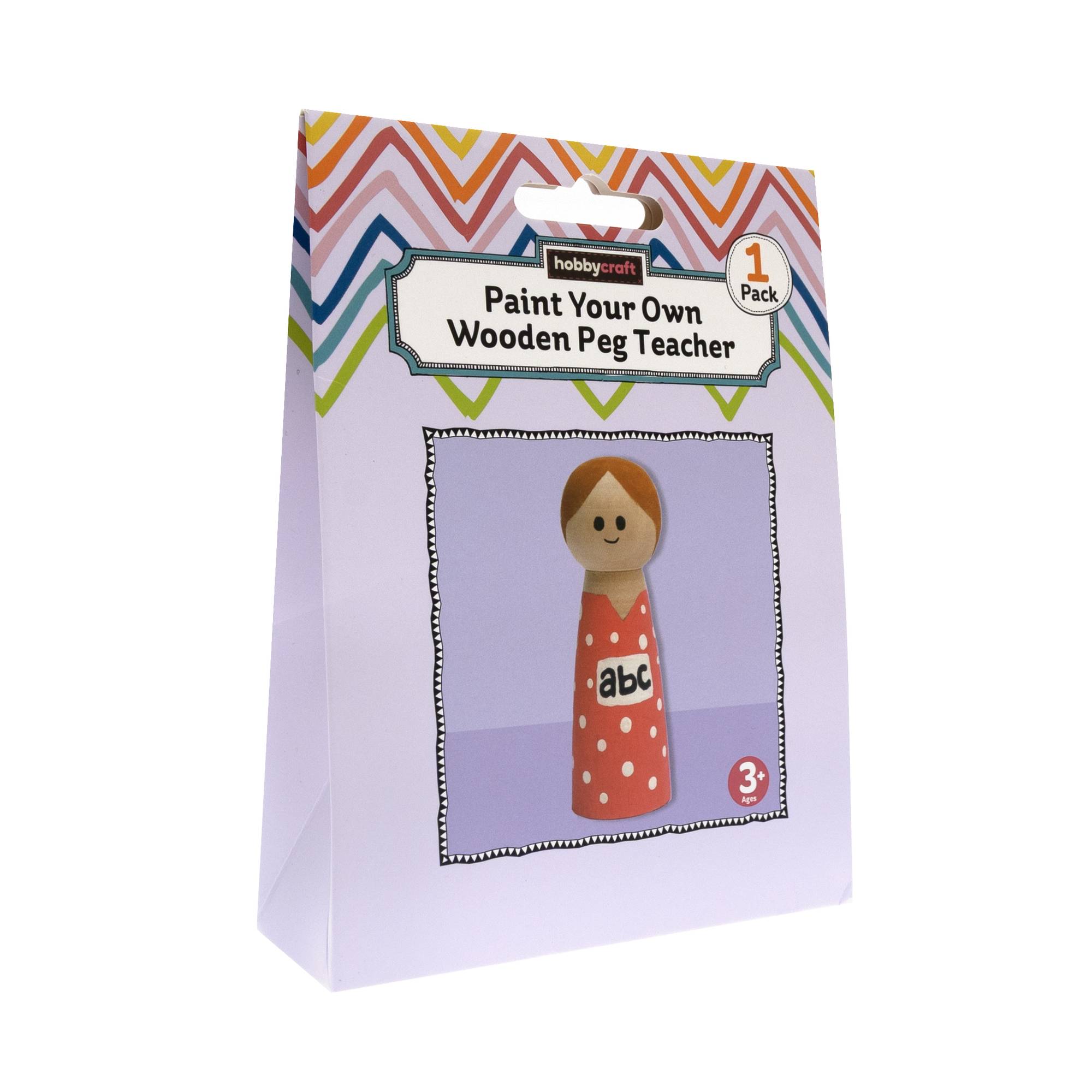 Paint Your Own Wooden Peg Teacher Kit | Hobbycraft