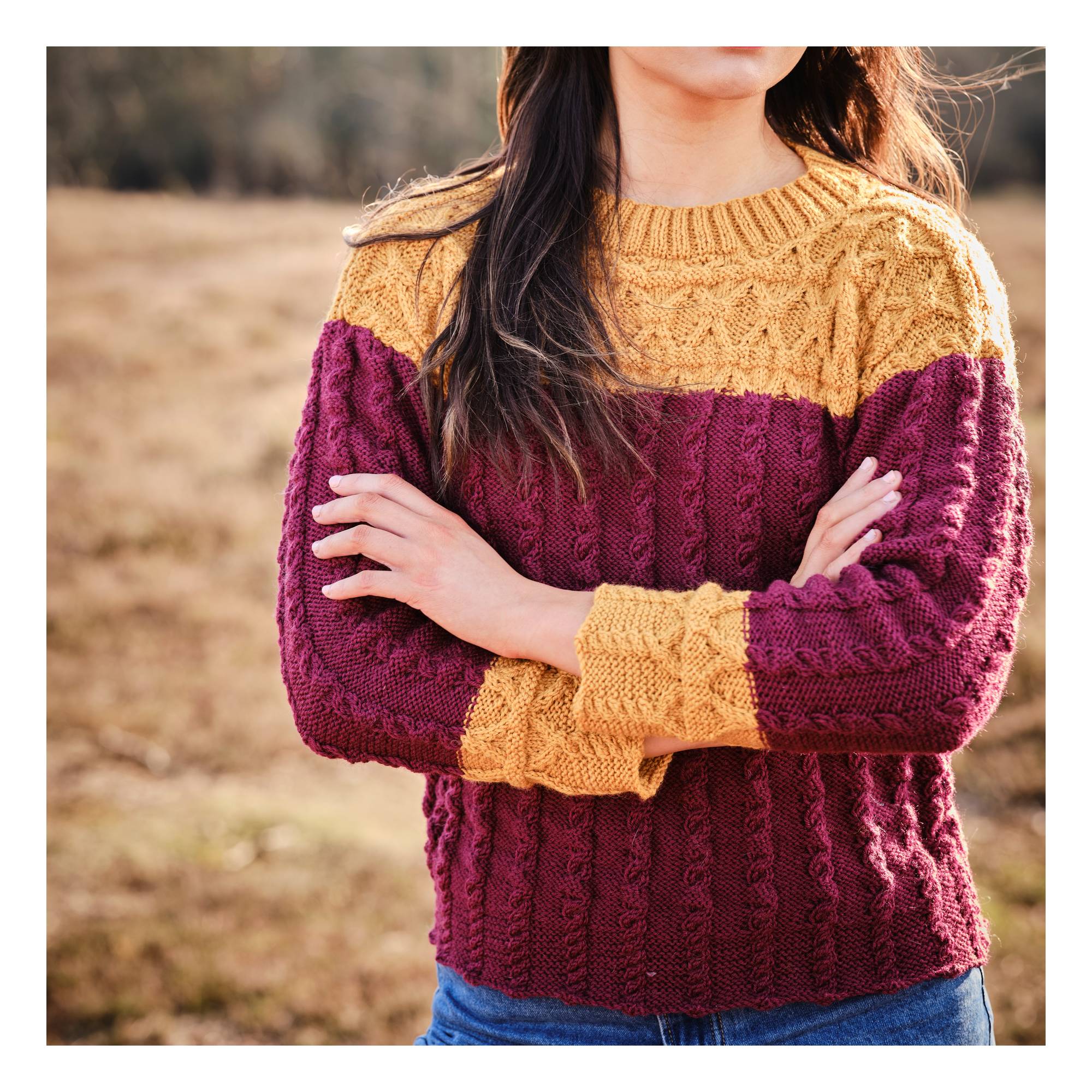 Knitcraft Broken Honeycomb Jumper Pattern 0210 | Hobbycraft