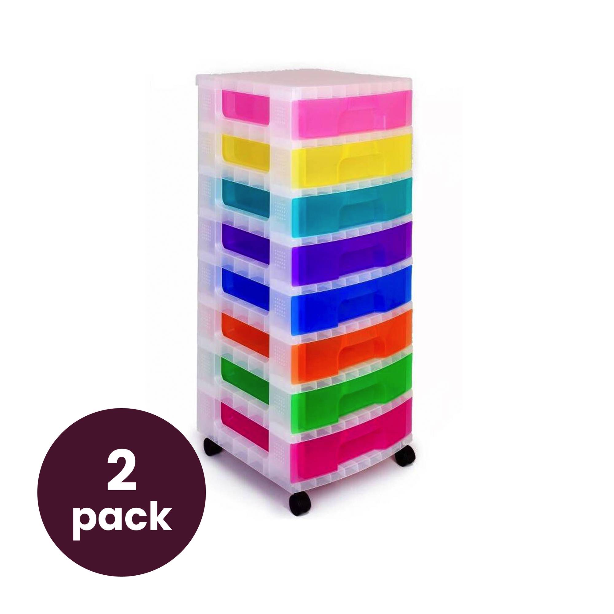 Really Useful Rainbow Storage Tower 2 Pack Bundle | Hobbycraft