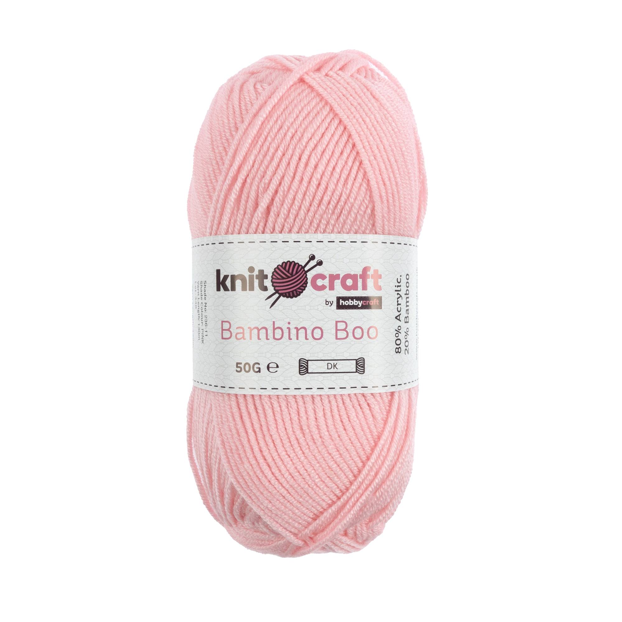 Knitcraft Pink Bambino Boo Yarn 50g | Hobbycraft