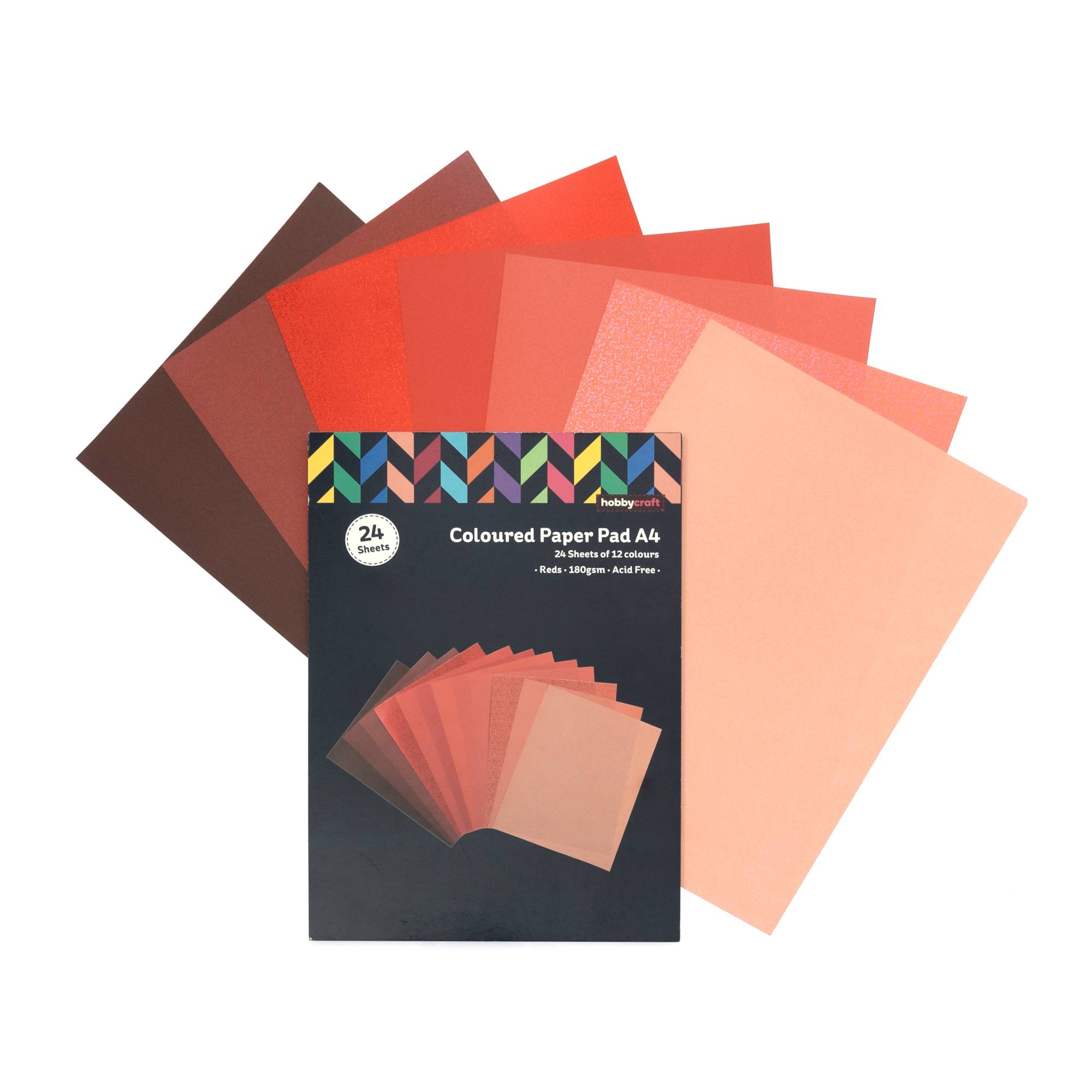 Red Coloured Paper Pad A4 24 Pack | Hobbycraft