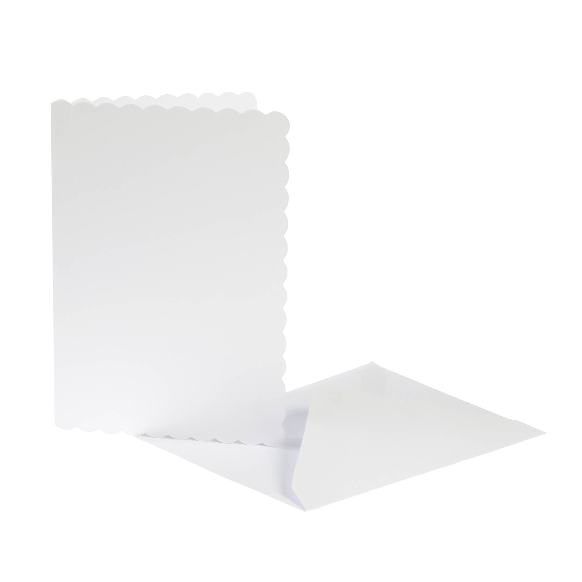 White Scalloped Cards 5 x 7 Inches 25 Pack | Hobbycraft