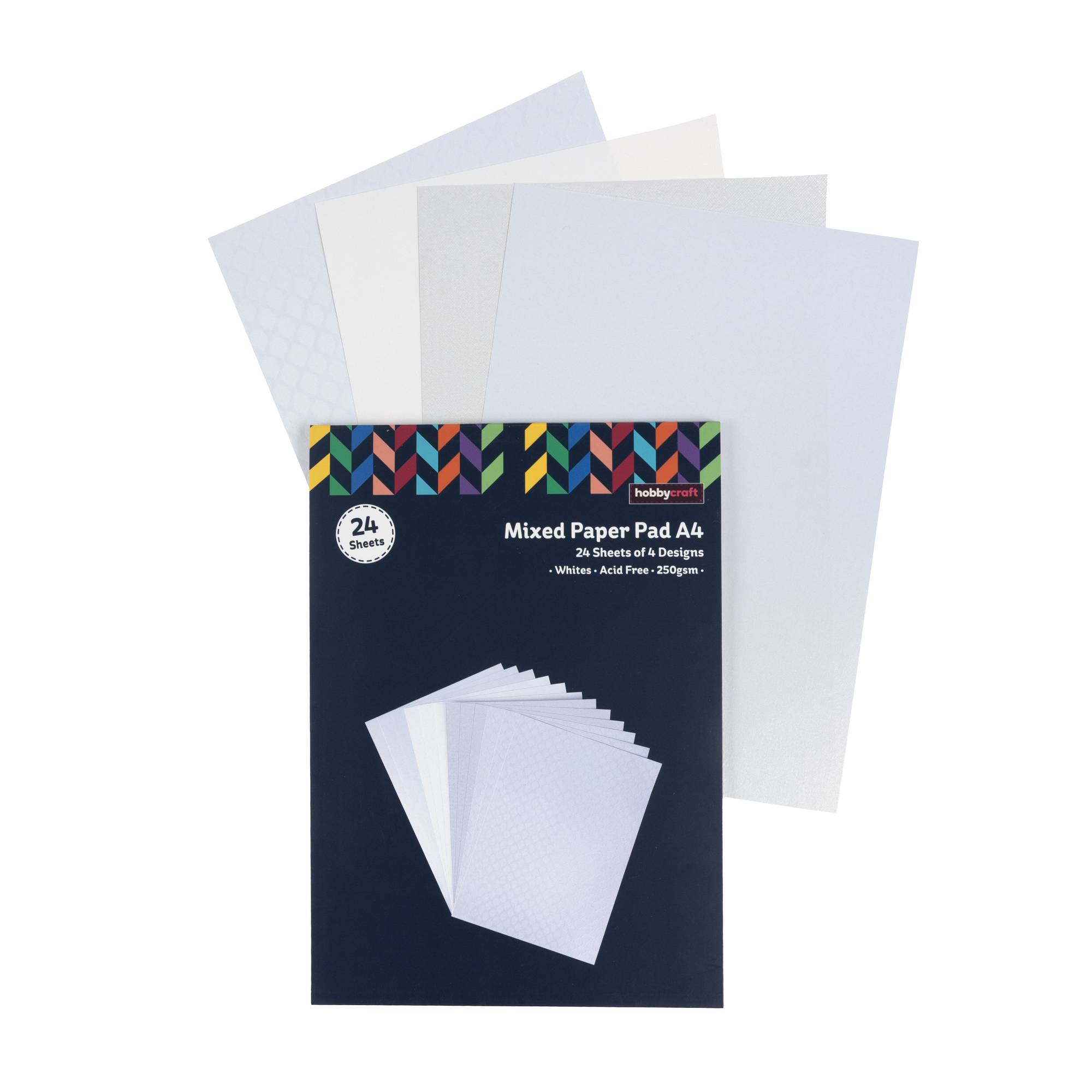 Mixed White Paper Pad A4 24 Sheets | Hobbycraft