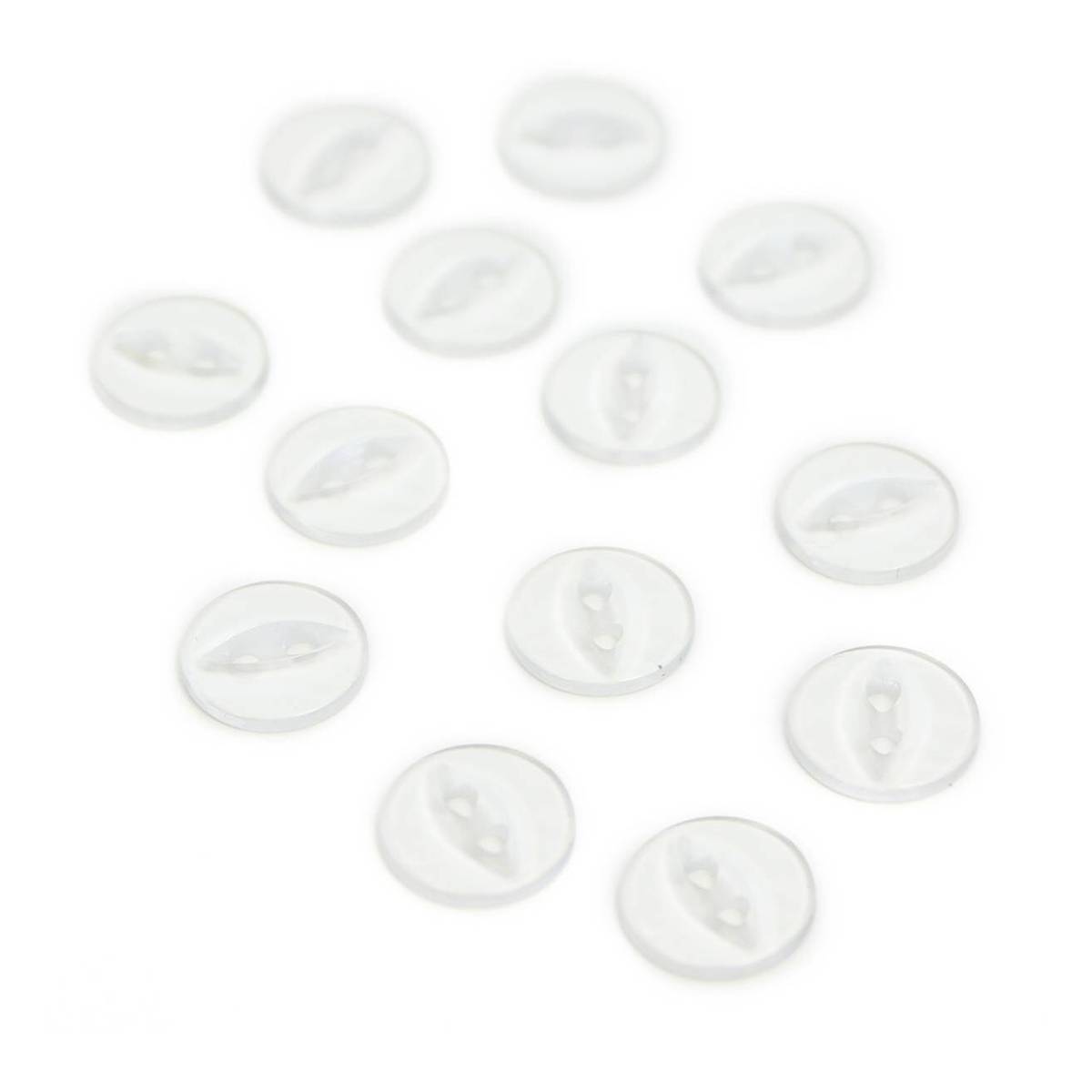 Hemline Clear Basic Fish Eye Button 13 Pack | Hobbycraft