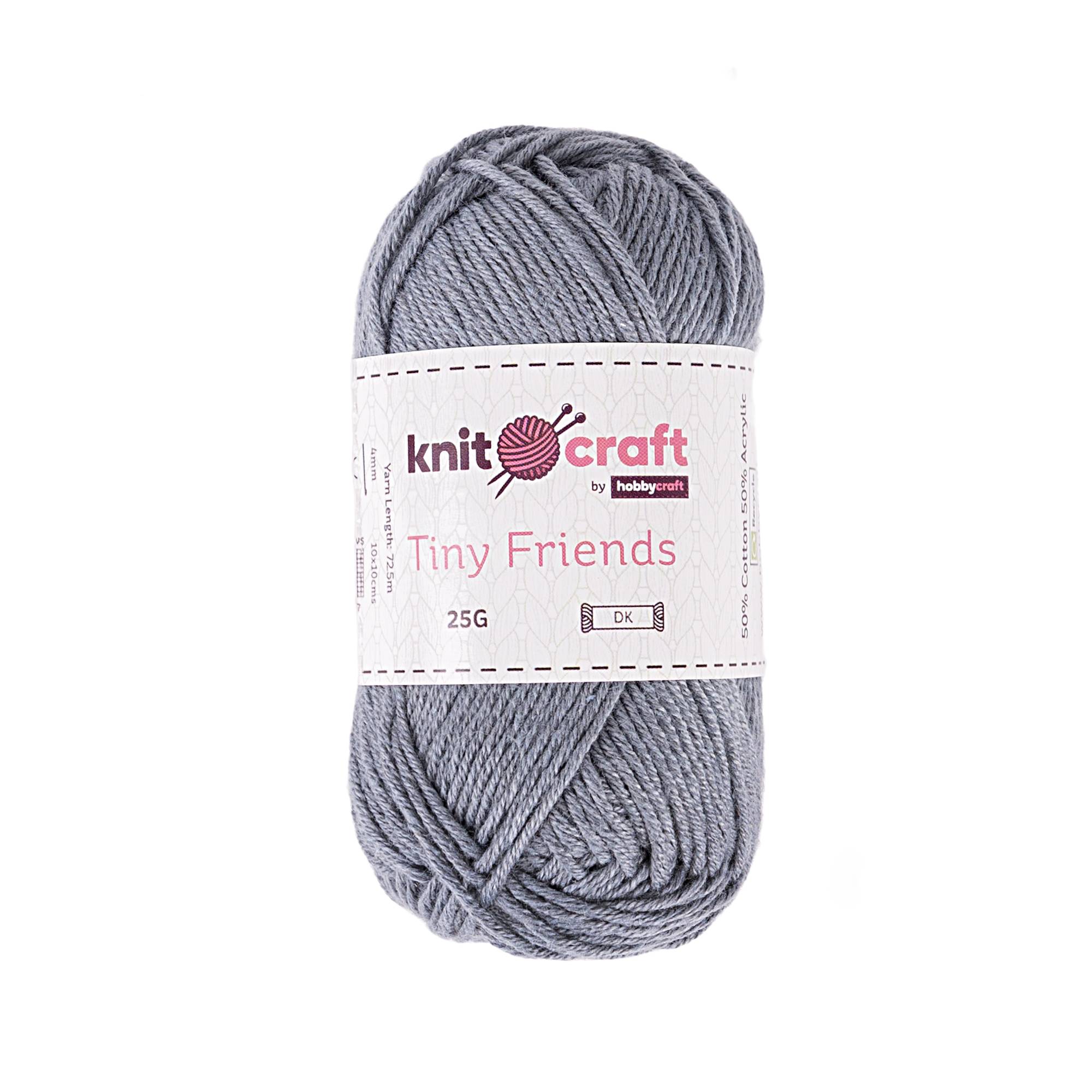Knitcraft Dark Grey Tiny Friends Yarn 25g | Hobbycraft