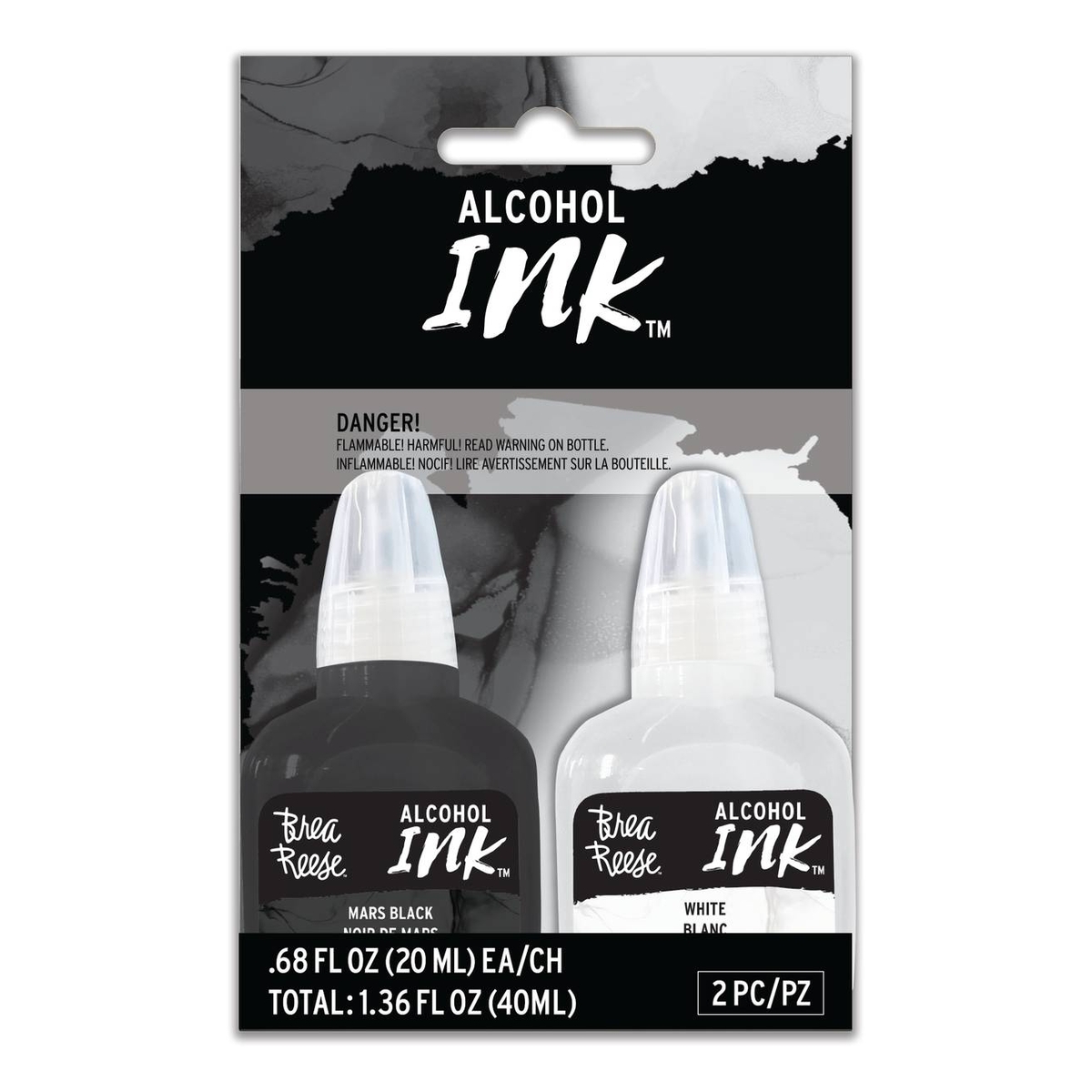 Brea Reese Black and White Alcohol Ink 20ml 2 Pack | Hobbycraft