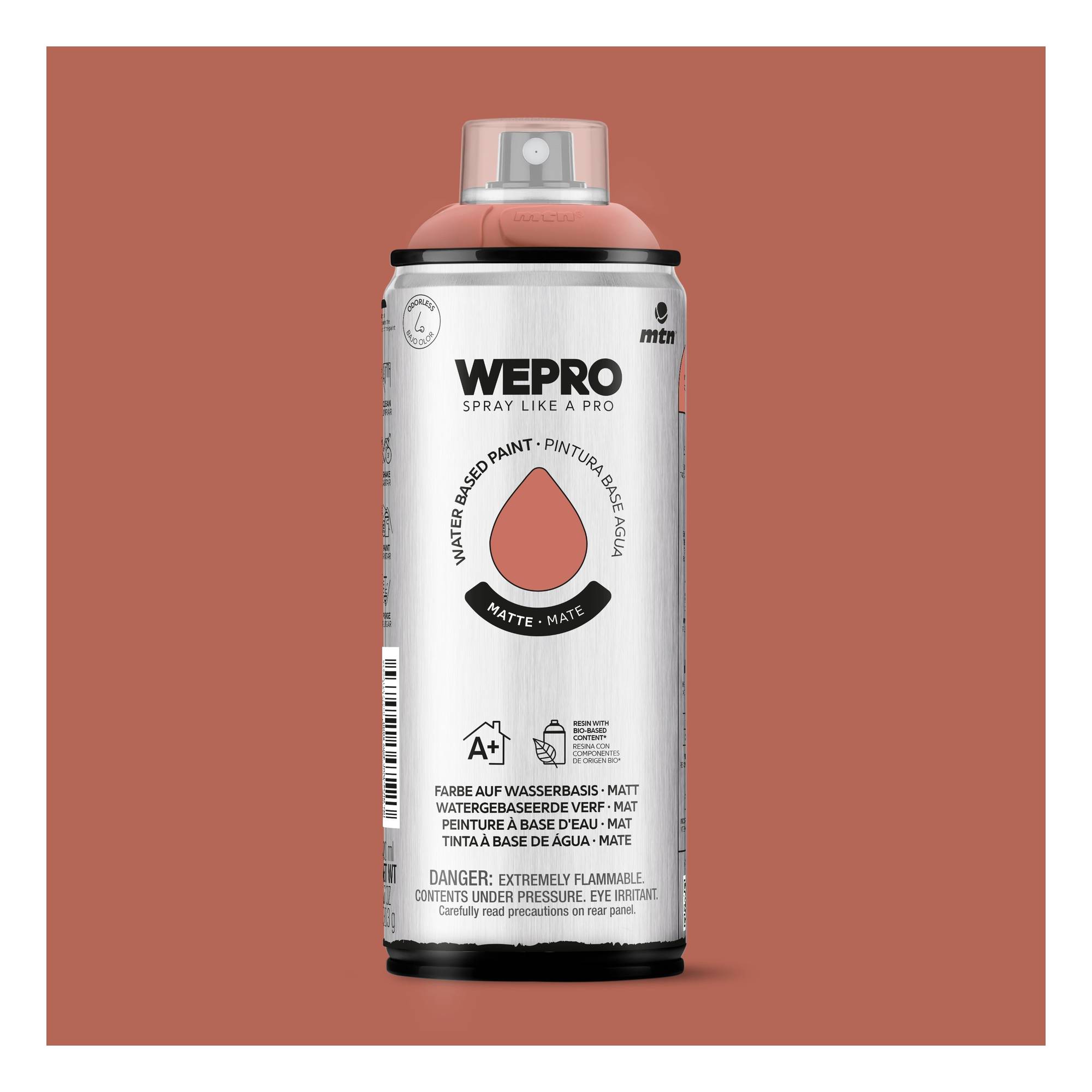 MTN WEPRO Uluru Red Matte Water-Based Spray Paint 400ml | Hobbycraft