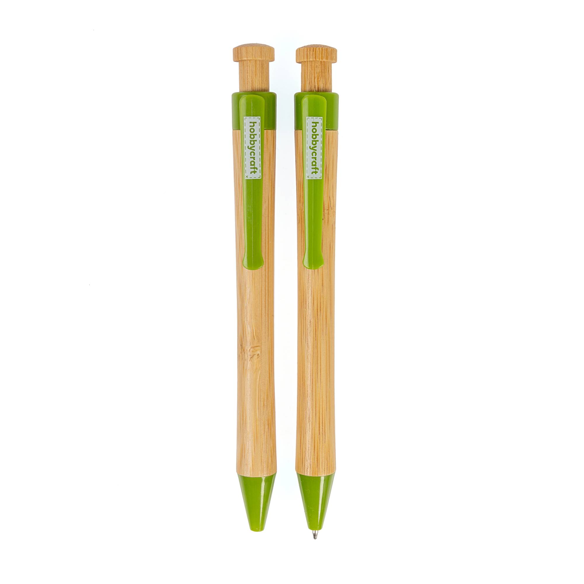 Bamboo Ballpoint Pens 2 Pack | Hobbycraft