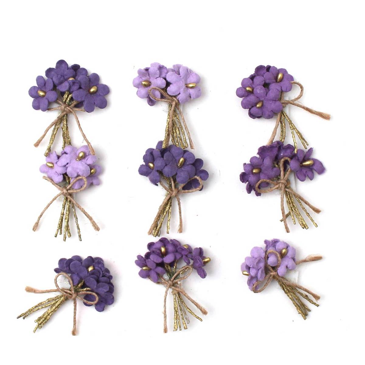 Purple Bouquet Paper Flowers 9 Pack | Hobbycraft