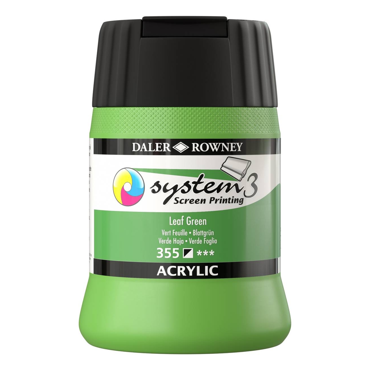 Daler-Rowney System3 Leaf Green Screen Printing Acrylic Ink 250ml ...