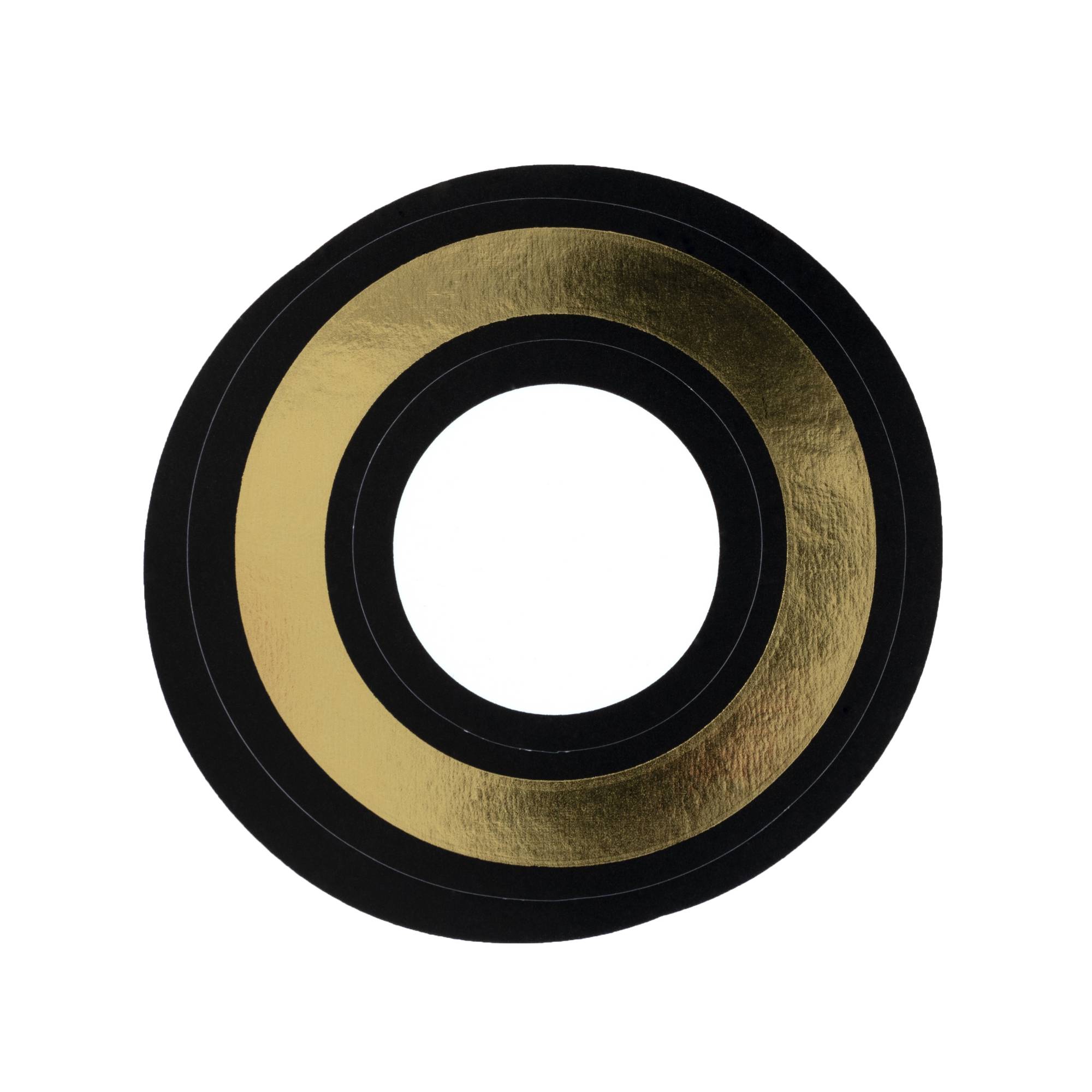Black and Gold Vinyl Letter O Sticker 5cm | Hobbycraft