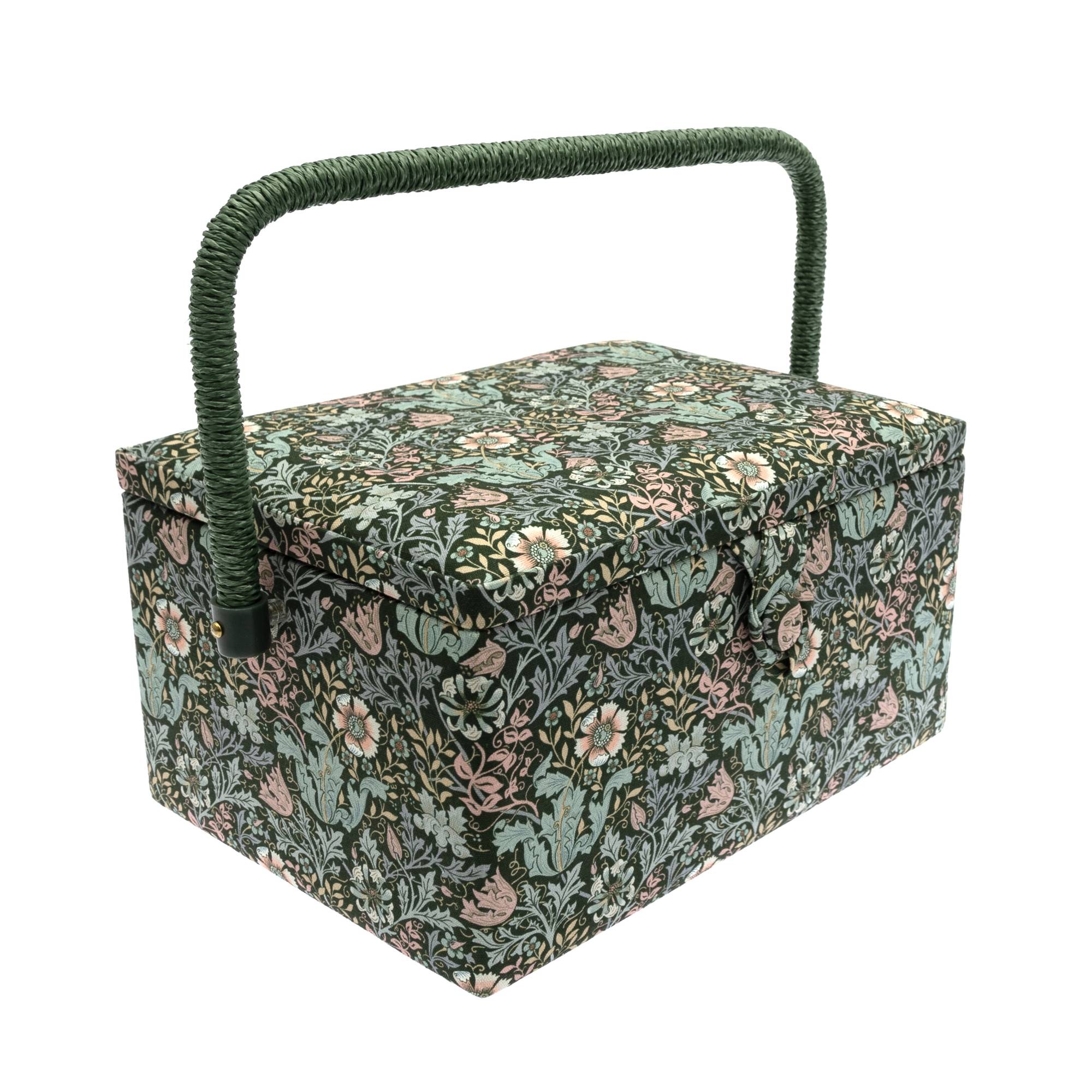 Floral Wood Block Medium Sewing Box | Hobbycraft
