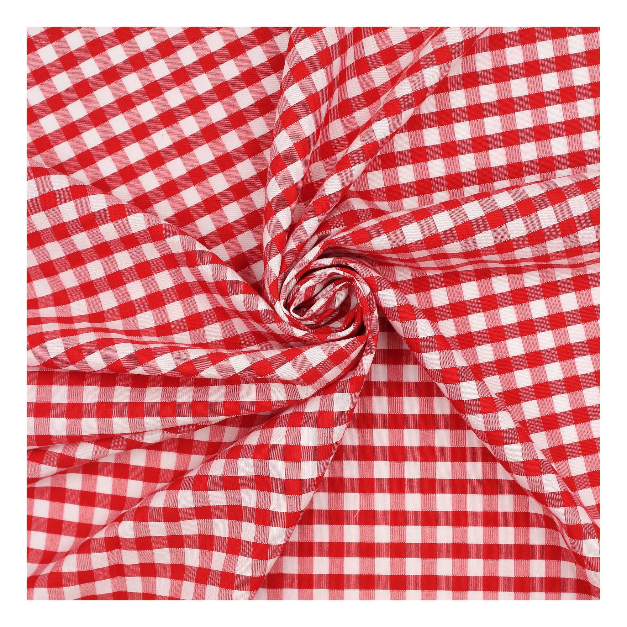 Red 1/4 Gingham Fabric by the Metre | Hobbycraft