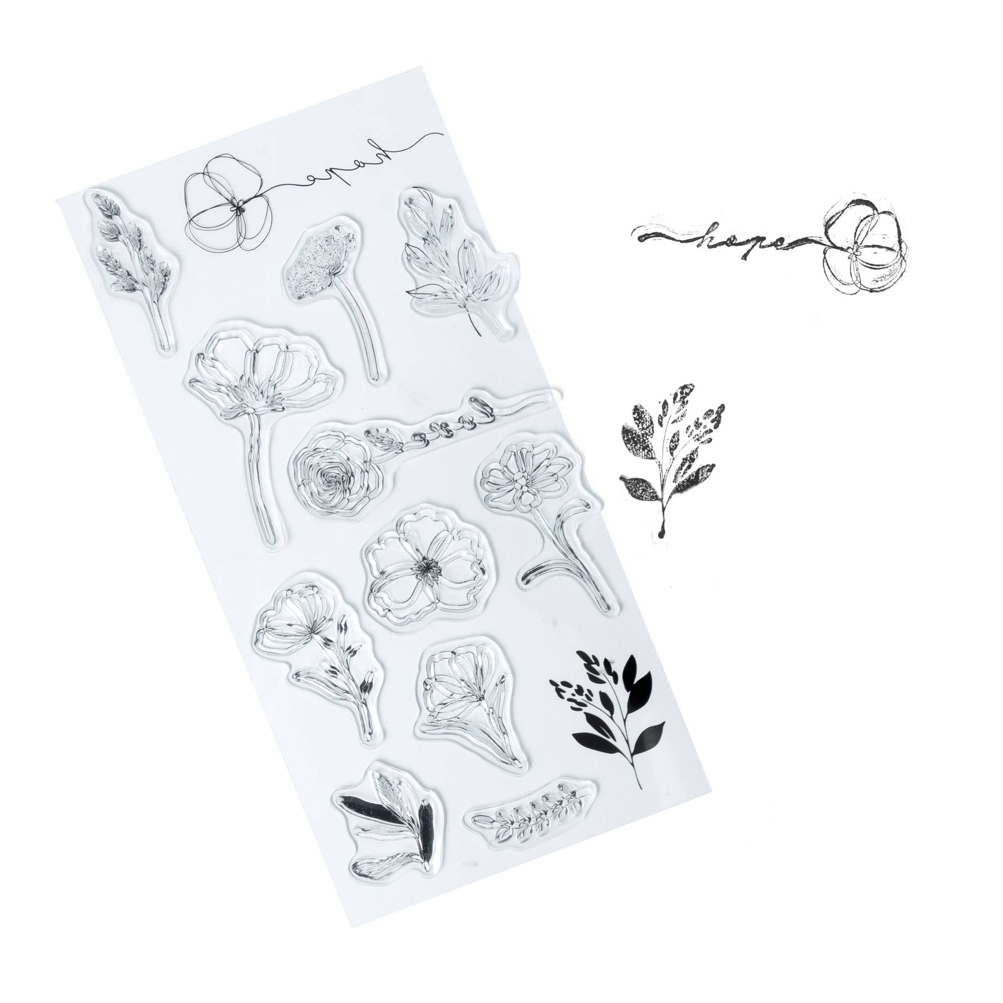 Floral Sentiment Clear Stamp Set 13 Pieces | Hobbycraft