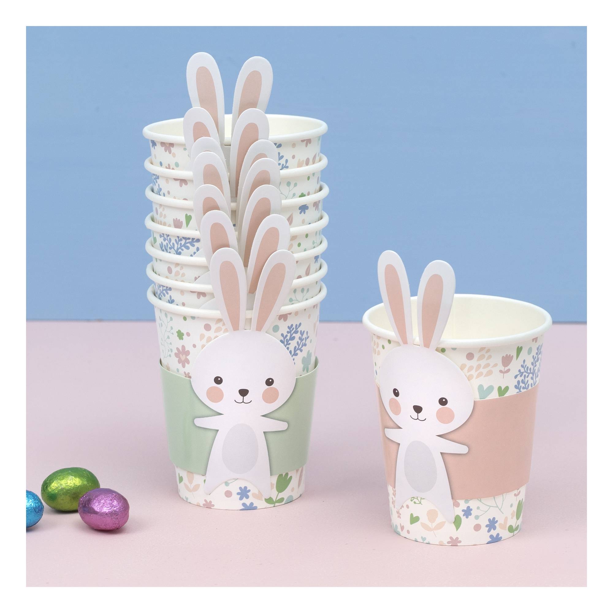 Bunny Ears Paper Cups 8 Pack | Hobbycraft