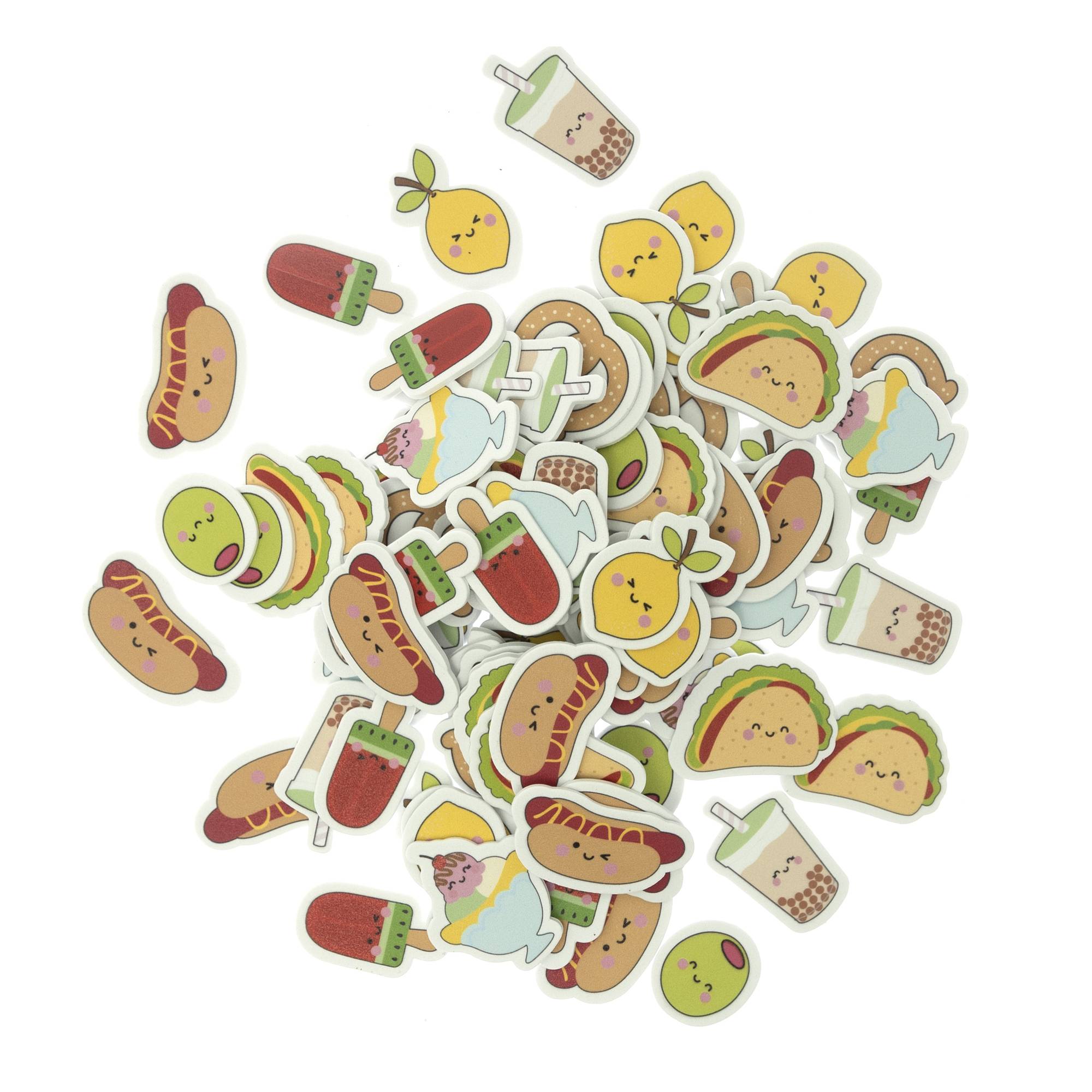 Food Face Foam Stickers 42g | Hobbycraft