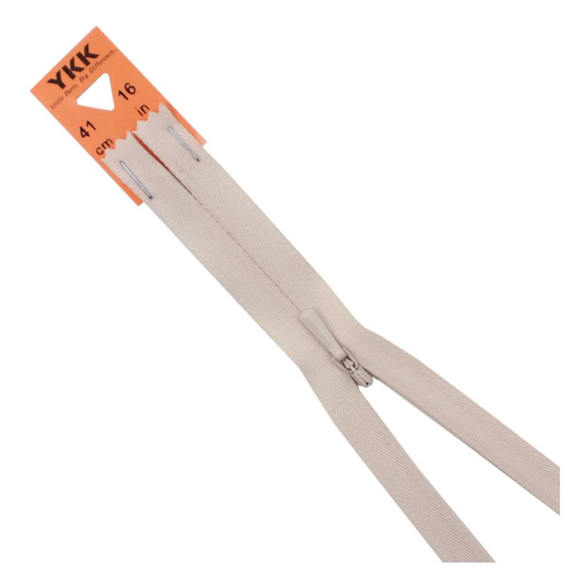 YKK Light Beige Concealed Zip 41cm | Hobbycraft