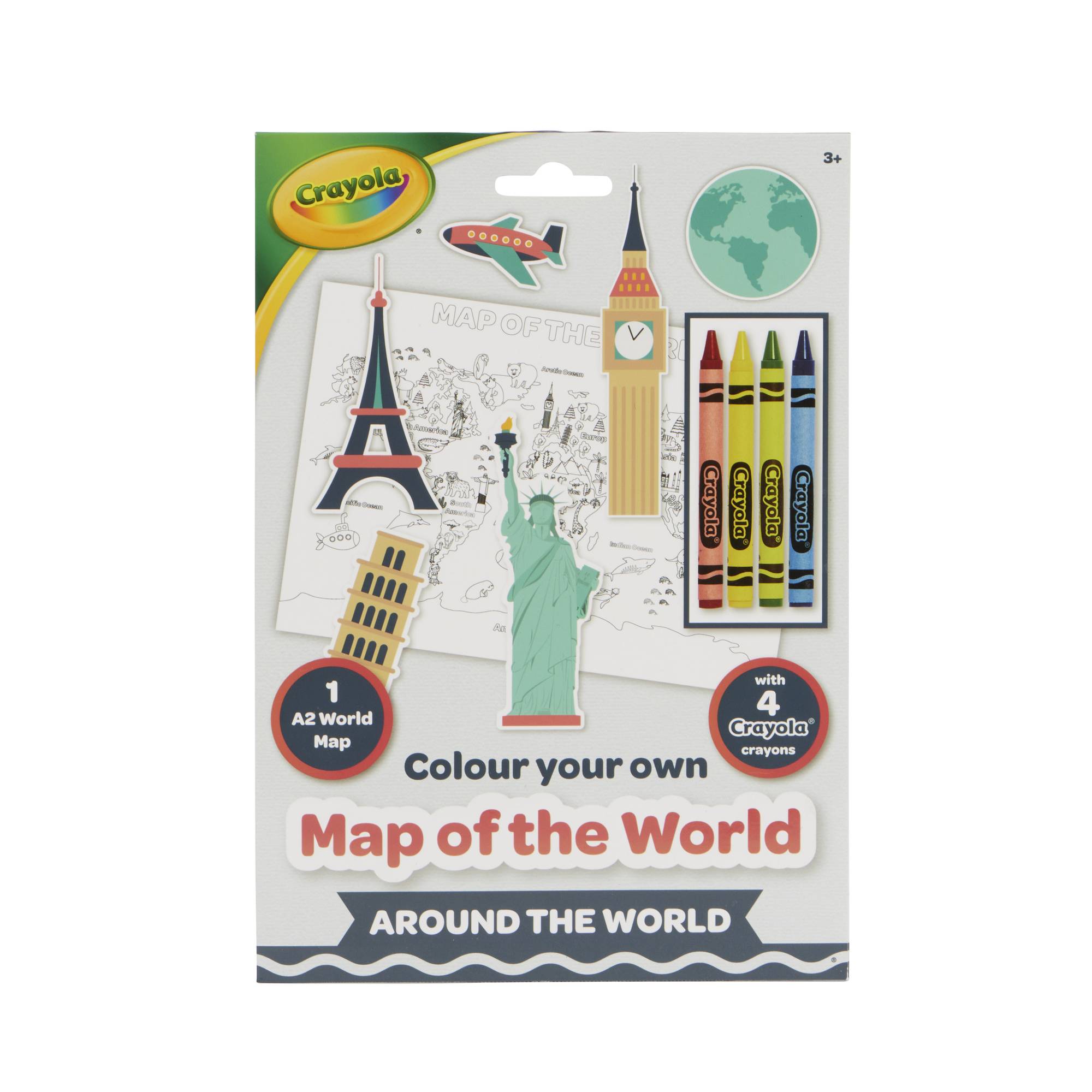 Crayola Colour Your Own Map of the World | Hobbycraft