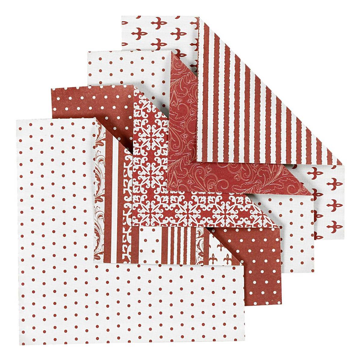 Red and White Origami Paper 10cm 50 Pack | Hobbycraft