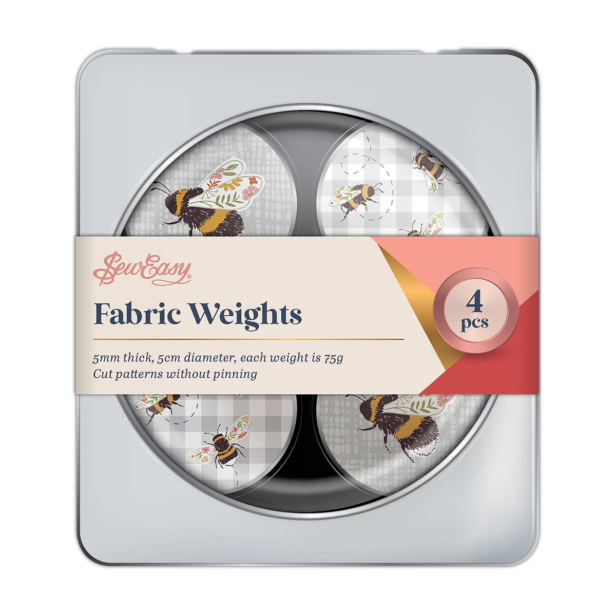 Sew Easy Bee Fabric Weights 4 Pack | Hobbycraft
