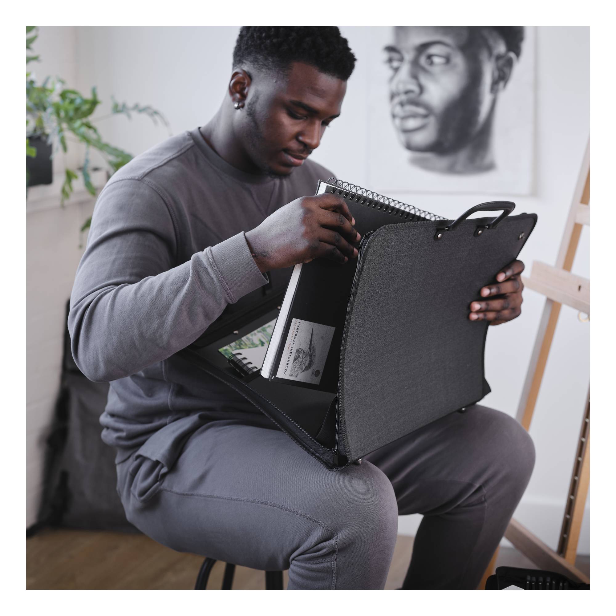 Shore & Marsh Black A3 Art Portfolio Case | Hobbycraft