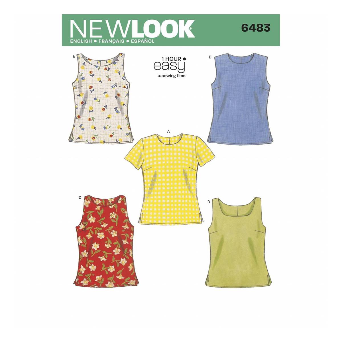 New Look Women s Tops Sewing Pattern 6483 Hobbycraft New Look Women s Tops Sewing Pattern 6483 Hobbycraft