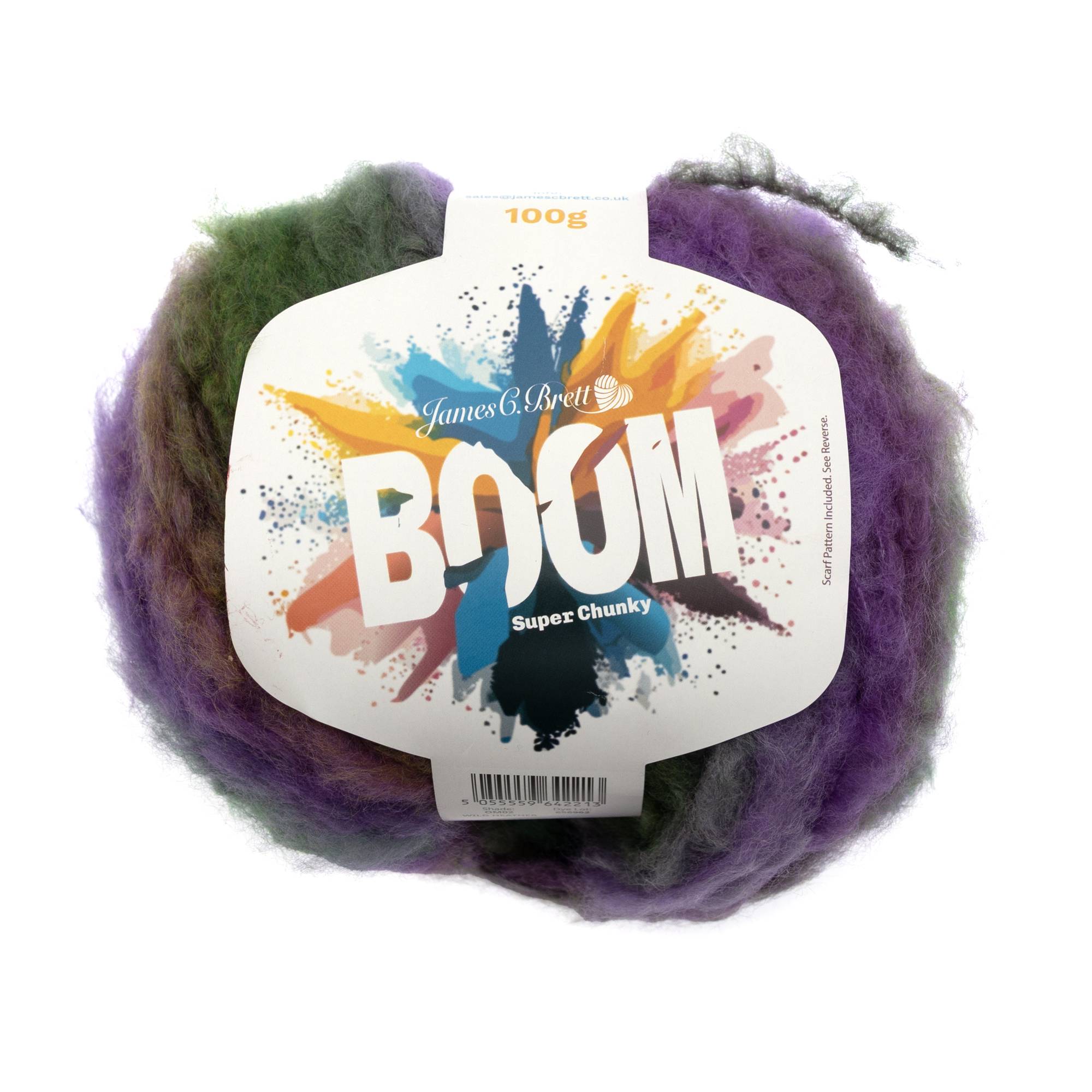 James C Brett Wild Heather Boom Super Chunky 100g | Hobbycraft