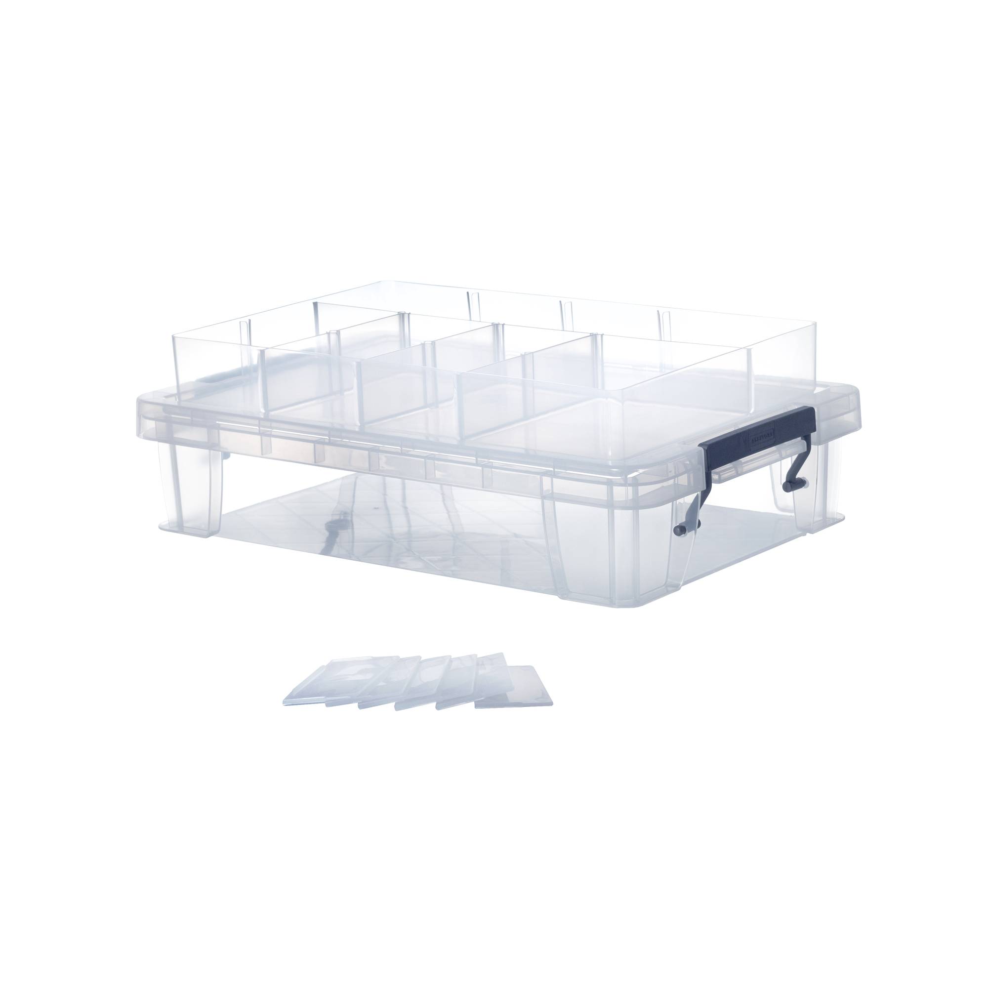 Whitefurze Allstore 5.5 Litre Clear Storage Box and Tray | Hobbycraft