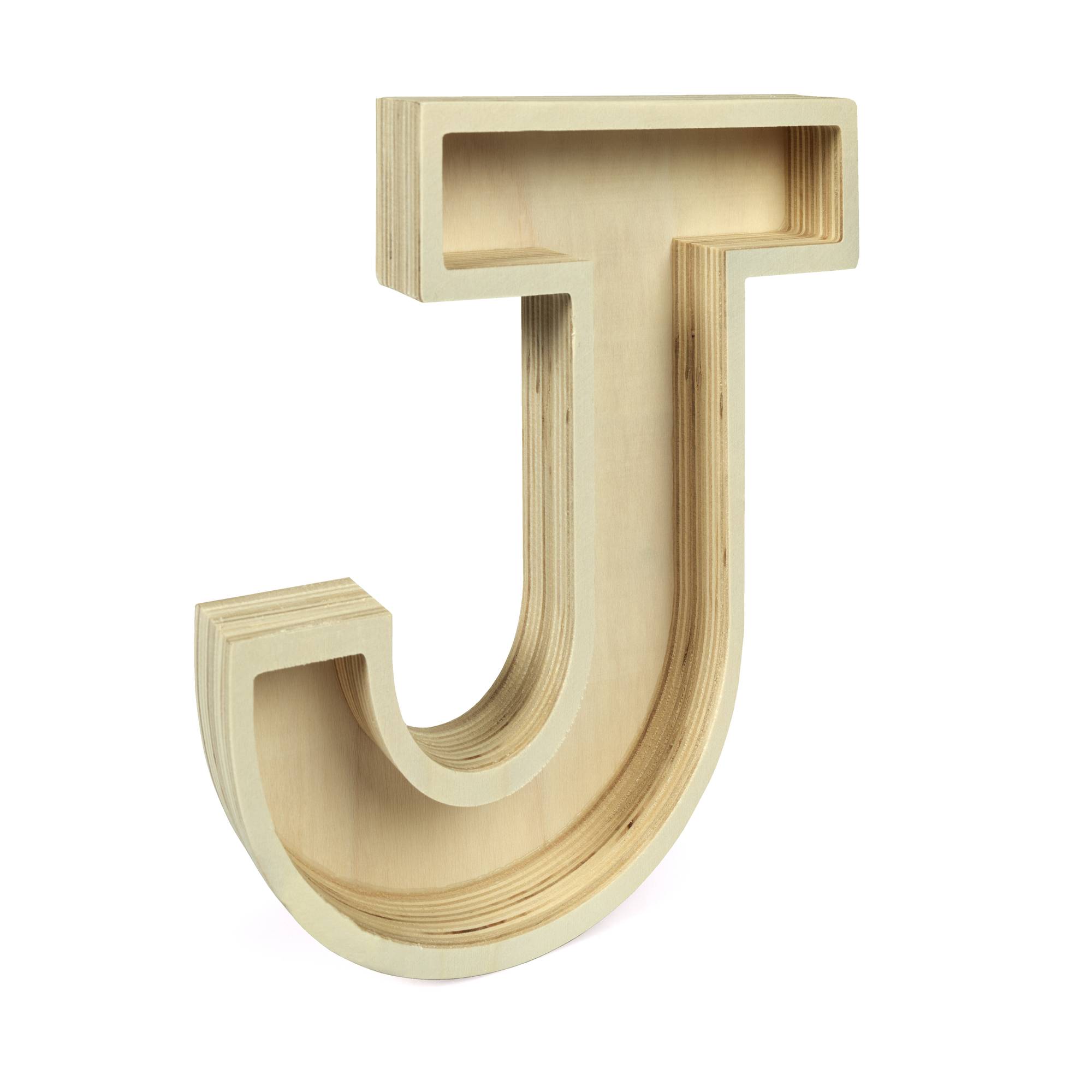 Wooden Fillable Letter J 22cm | Hobbycraft