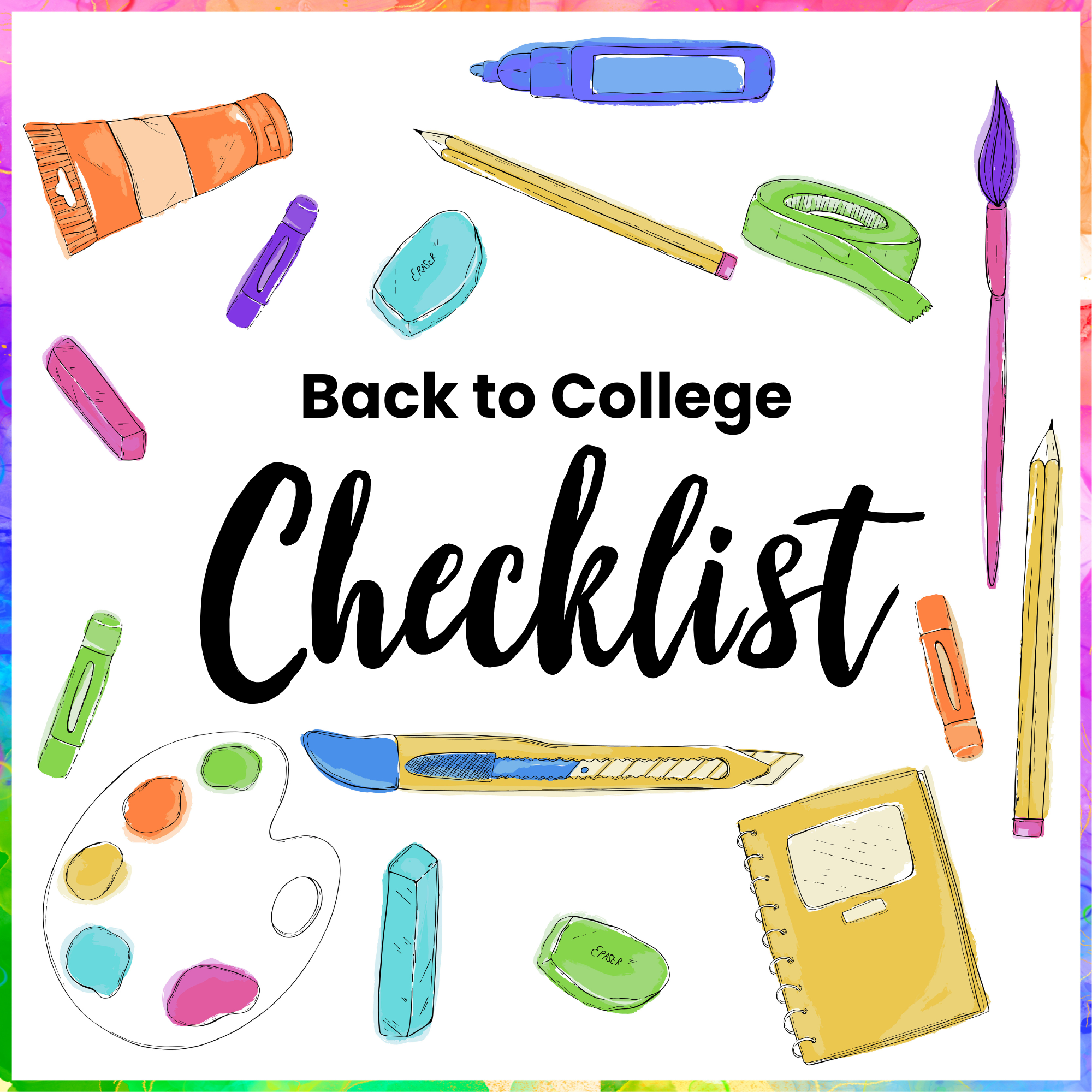 FREE Download - New Term Checklist for Art Students | Hobbycraft