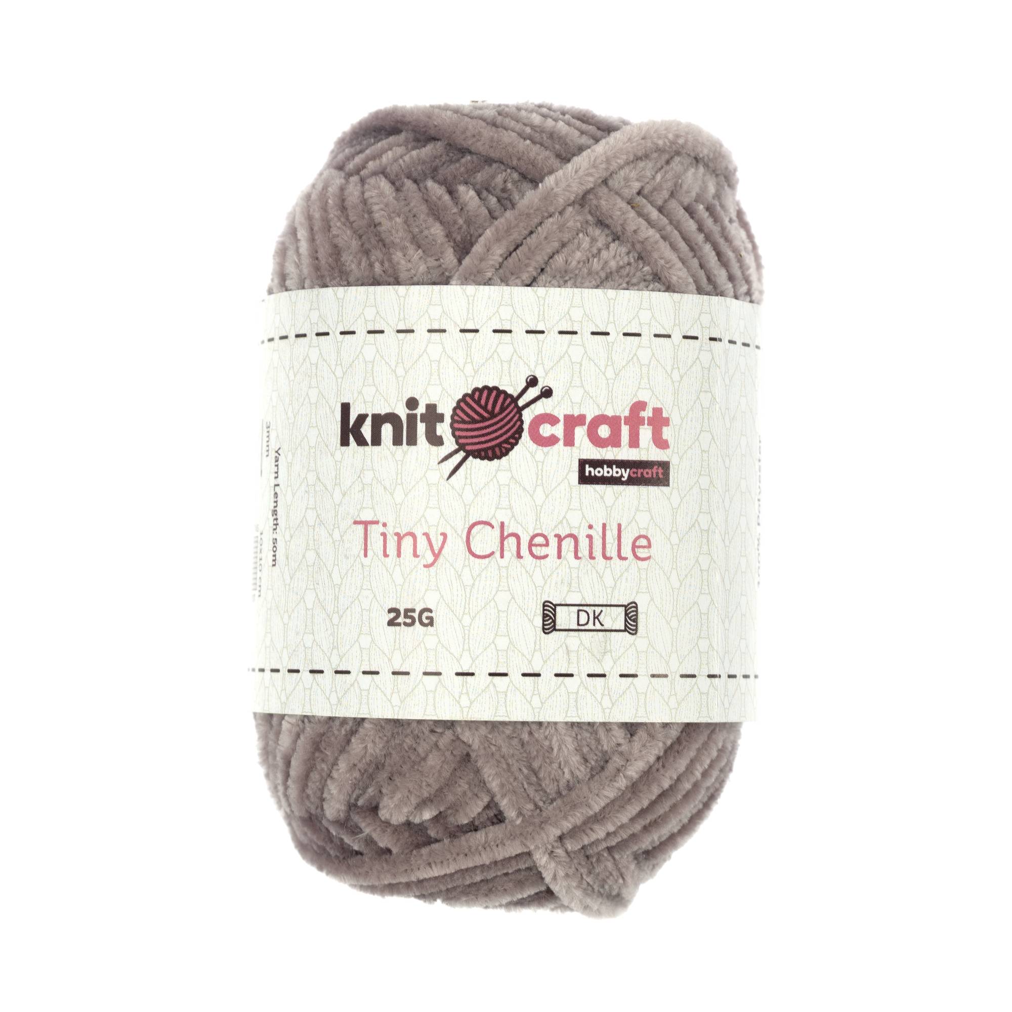 Knitcraft Brown Tiny Chenille DK Yarn 25g | Hobbycraft