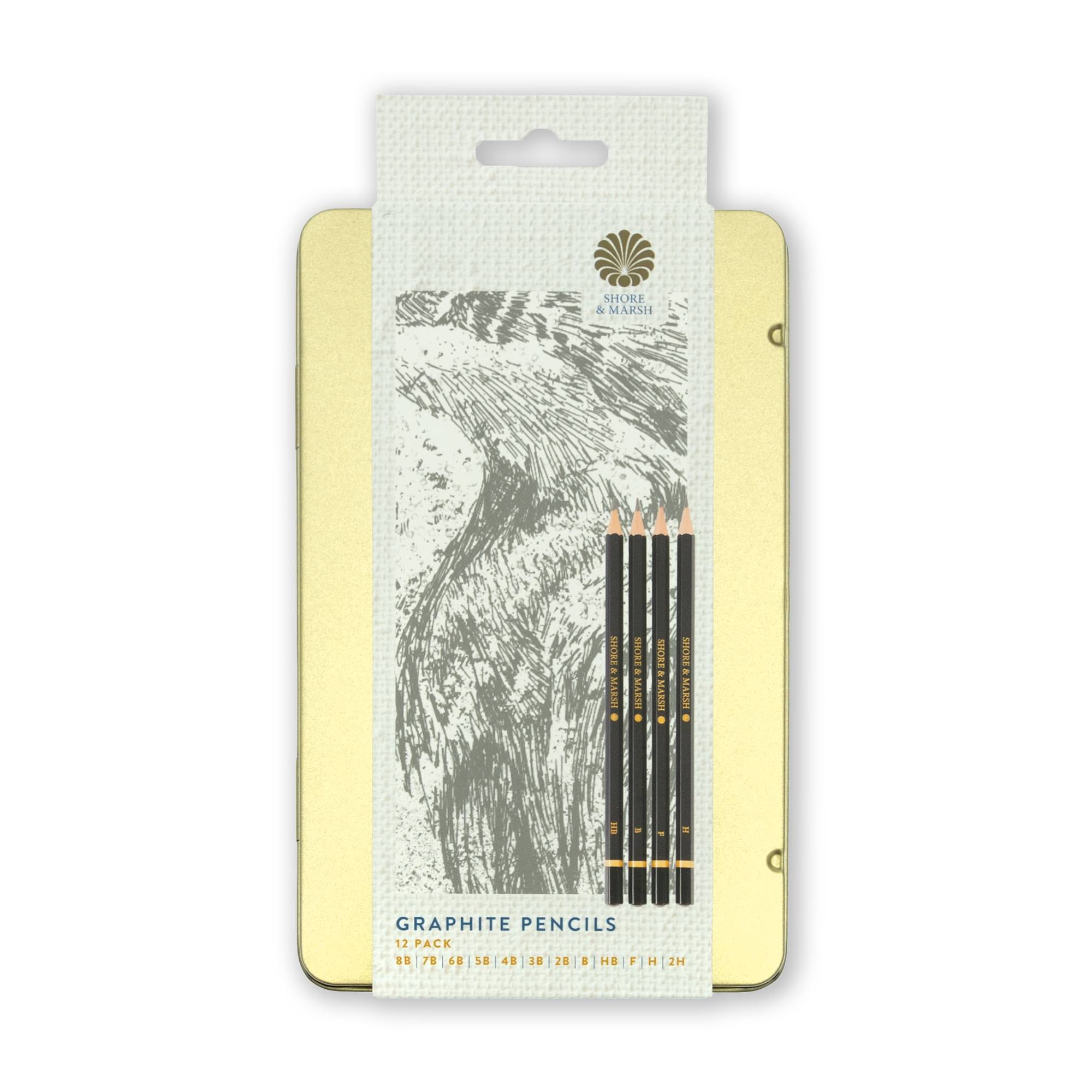 Shore & Marsh Graphite Pencils 12 Pack | Hobbycraft