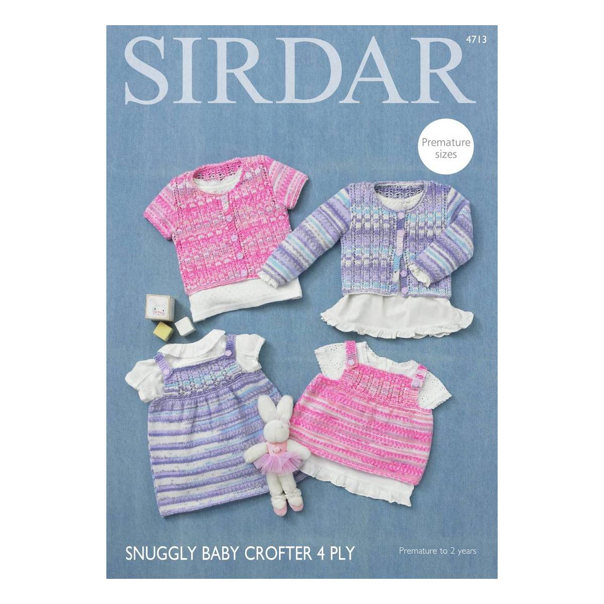 Sirdar Snuggly Baby Crofter 4 Ply Dress and Cardigans Digital Pattern ...