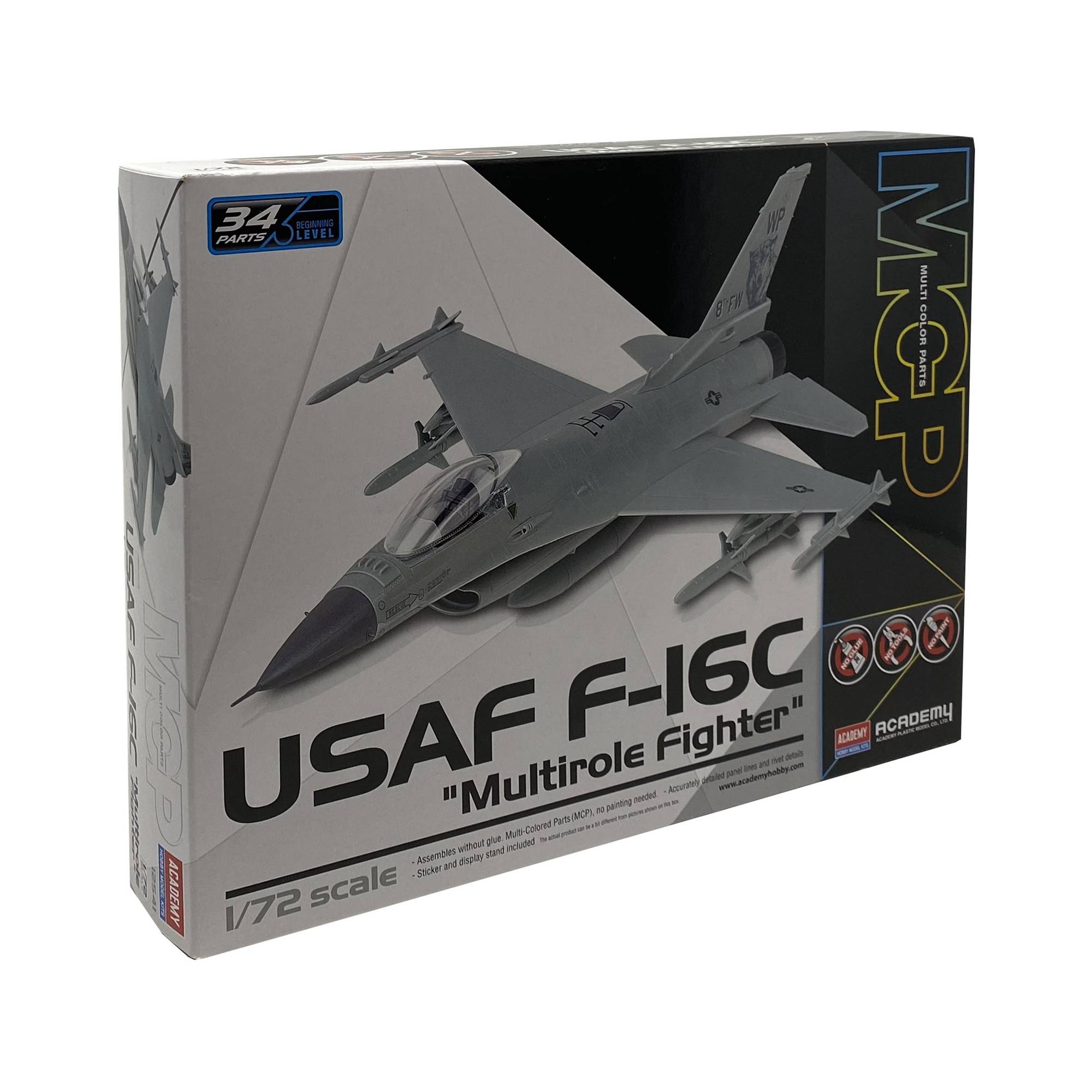 Academy USAF F-16C Multirole Fighter Model Kit 1:72 | Hobbycraft