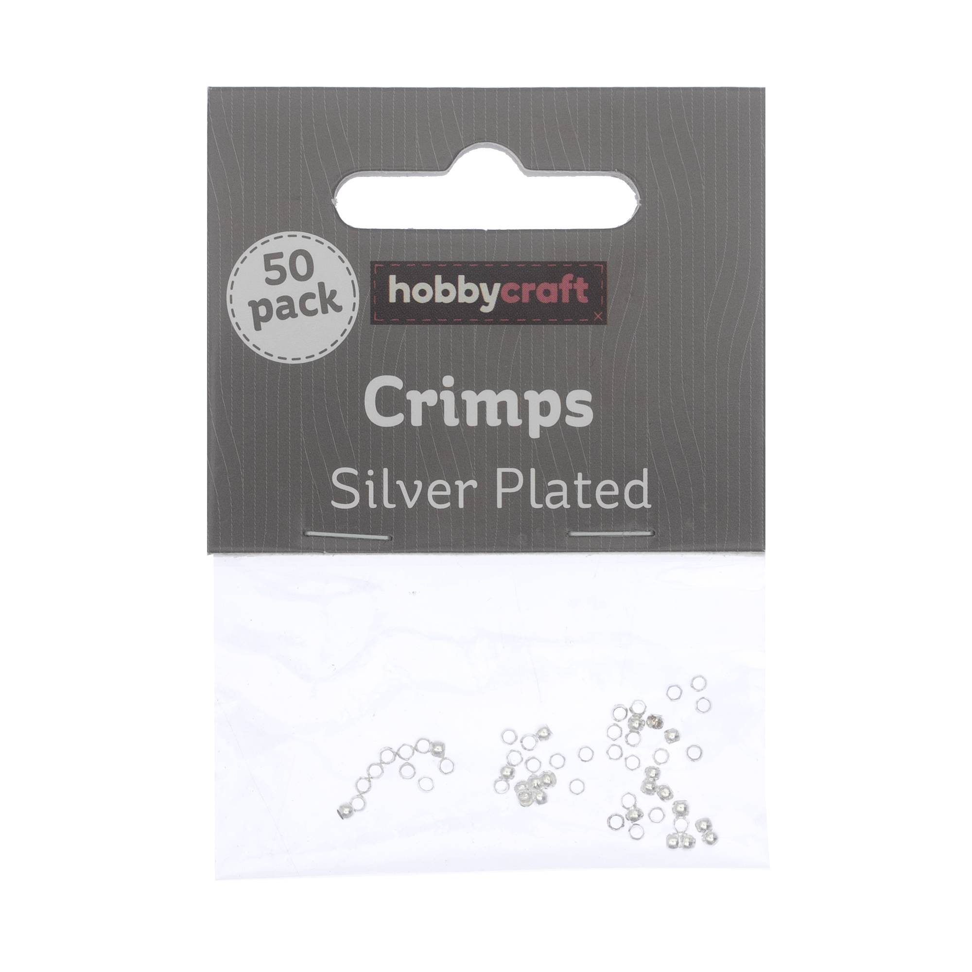 Silver Plated Crimps 2mm 50 Pack | Hobbycraft