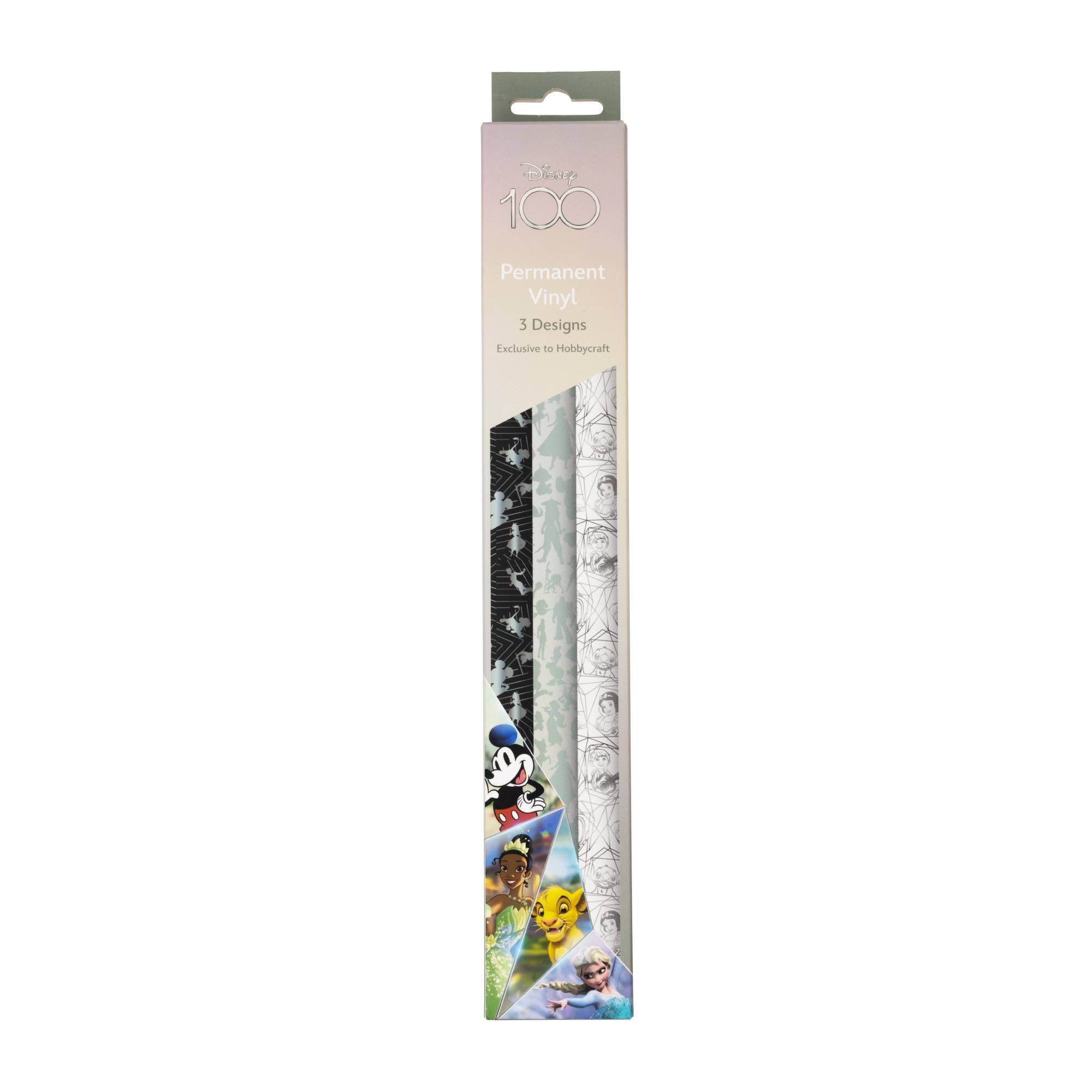 Disney 100 Permanent Vinyl 12 x 12 Inches 3 Pack | Hobbycraft
