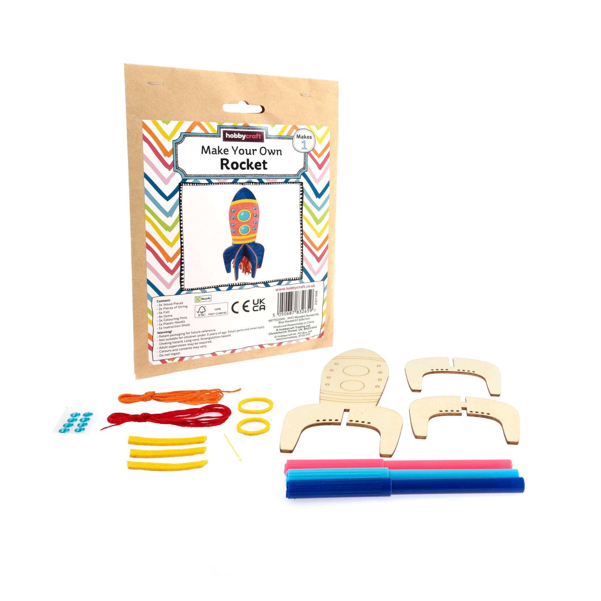 Make Your Own Wooden Rocket Kit | Hobbycraft
