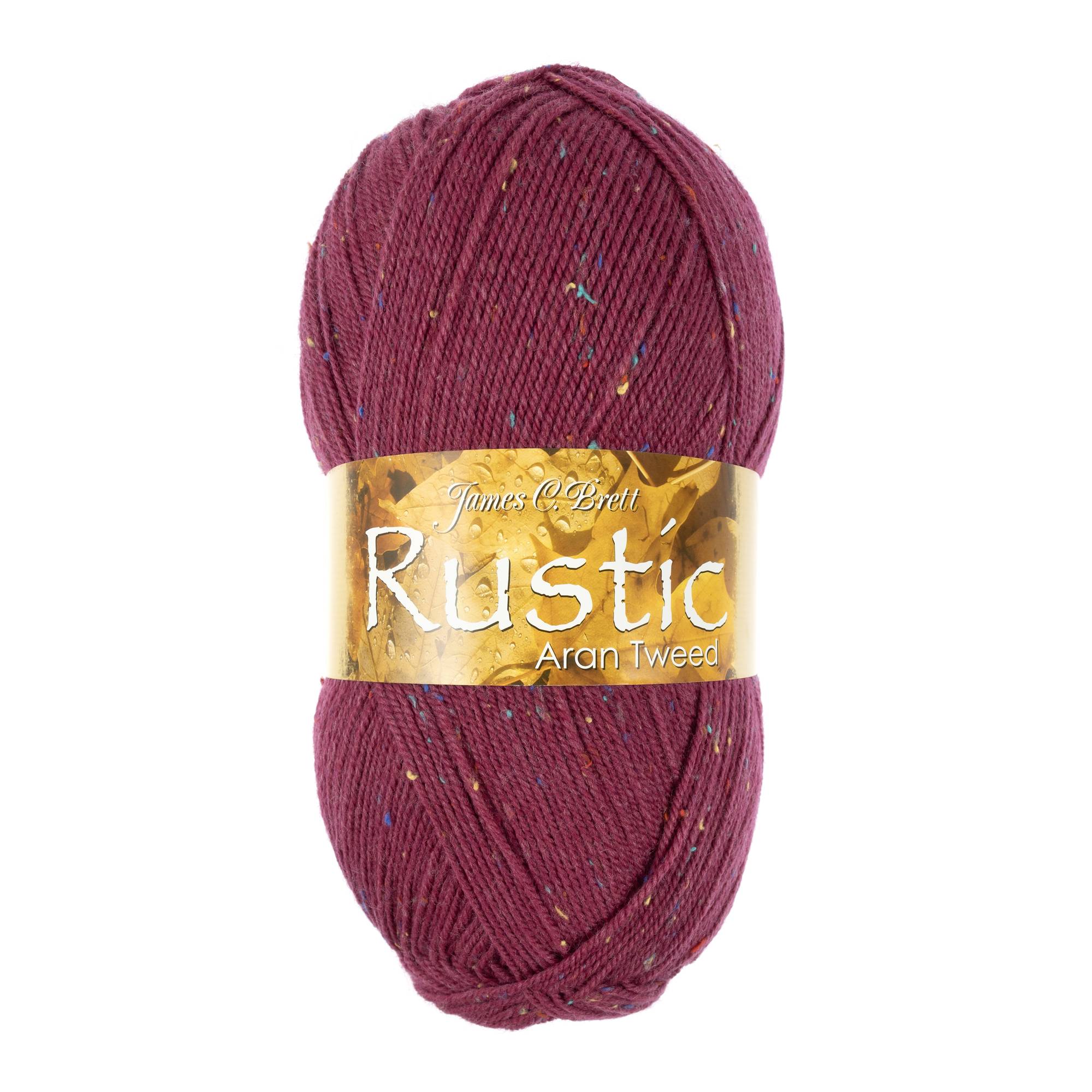 James C Brett Raspberry Rustic Aran Tweed 400g | Hobbycraft