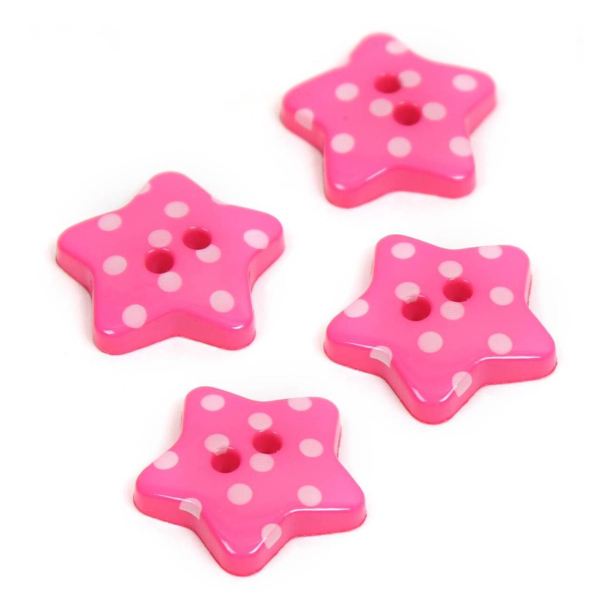 Hemline Hot Pink Novelty Star Button Button 4 Pack | Hobbycraft