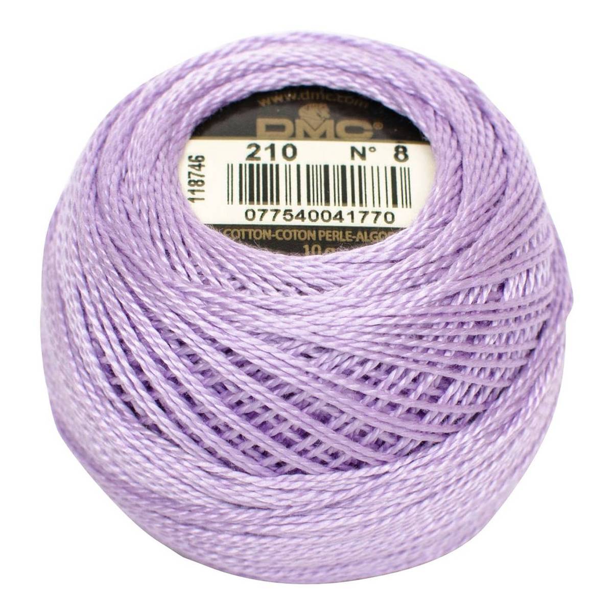 DMC Purple Pearl Cotton Thread on a Ball Size 8 80m (210) | Hobbycraft