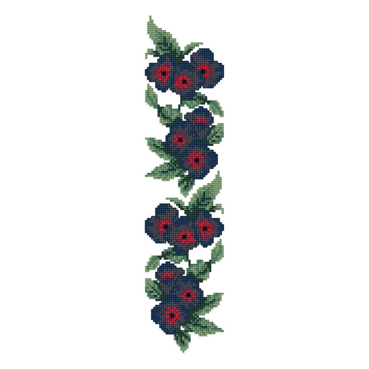 FREE PATTERN DMC Blue Flowers Cross Stitch | Hobbycraft