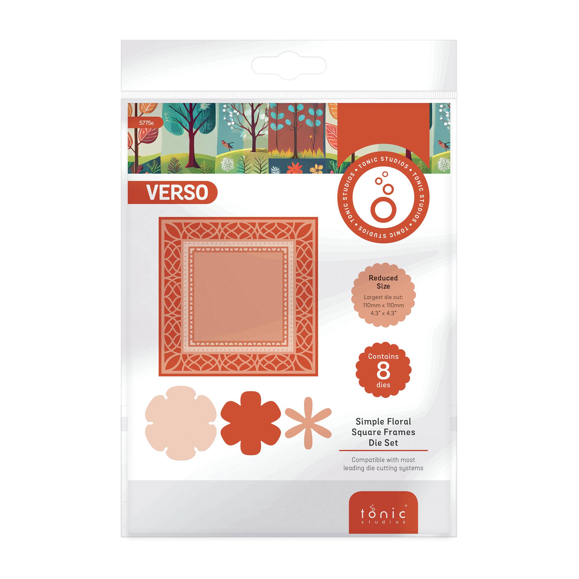 Tonic Studios Simple Floral Frame Die Set 8 Pieces | Hobbycraft