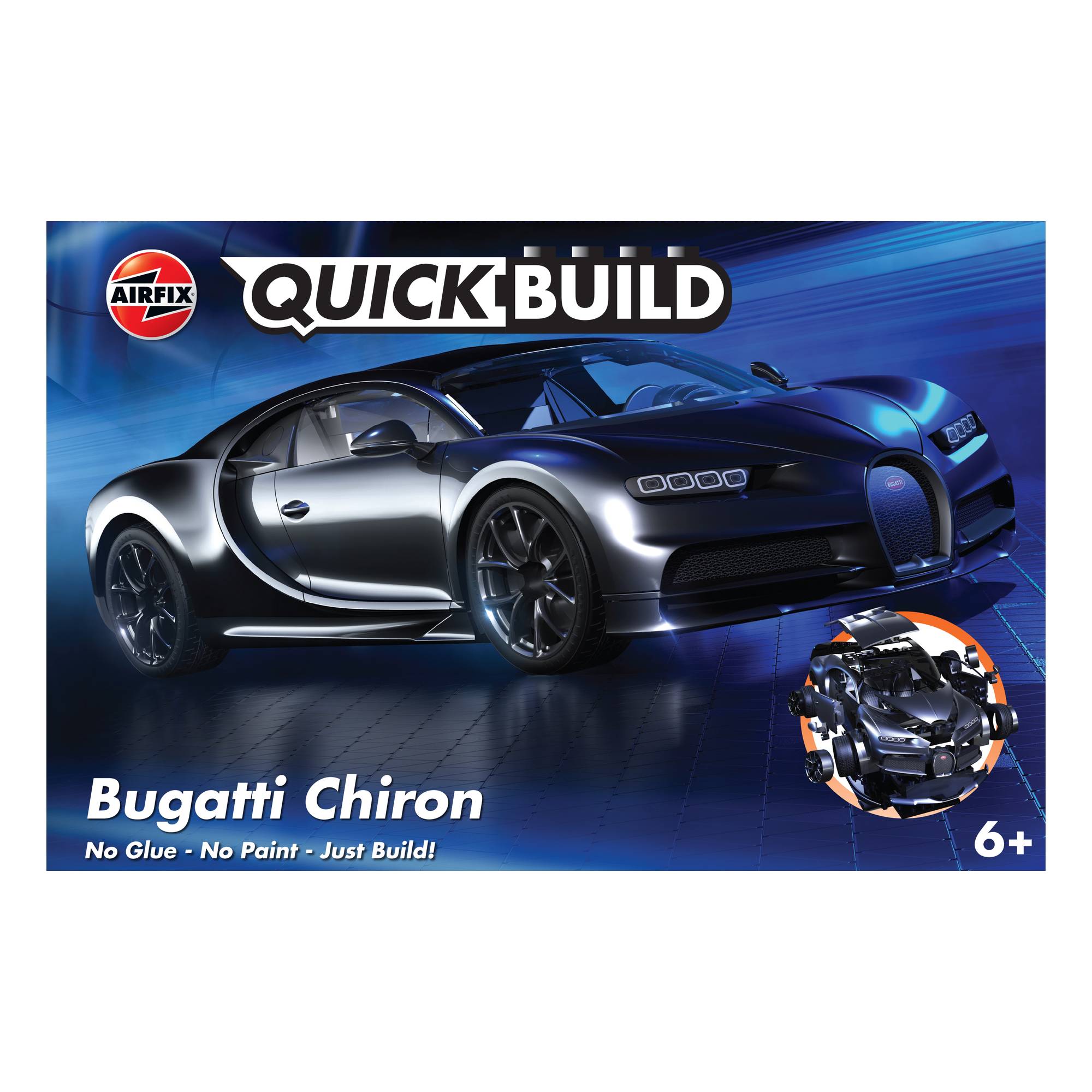 Airfix Quickbuild Black Bugatti Chiron Model Kit | Hobbycraft