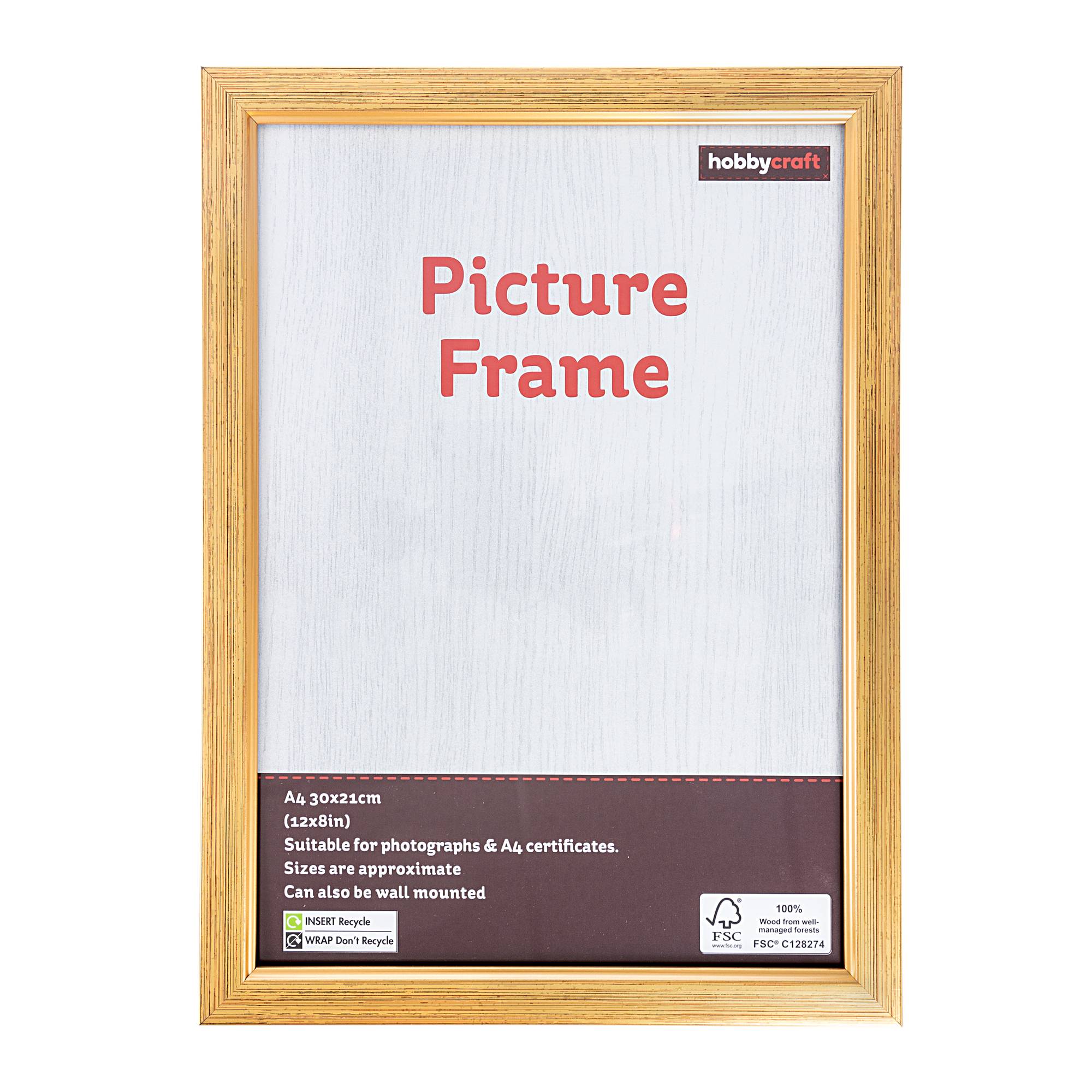 Gold Effect Picture Frame A4 | Hobbycraft
