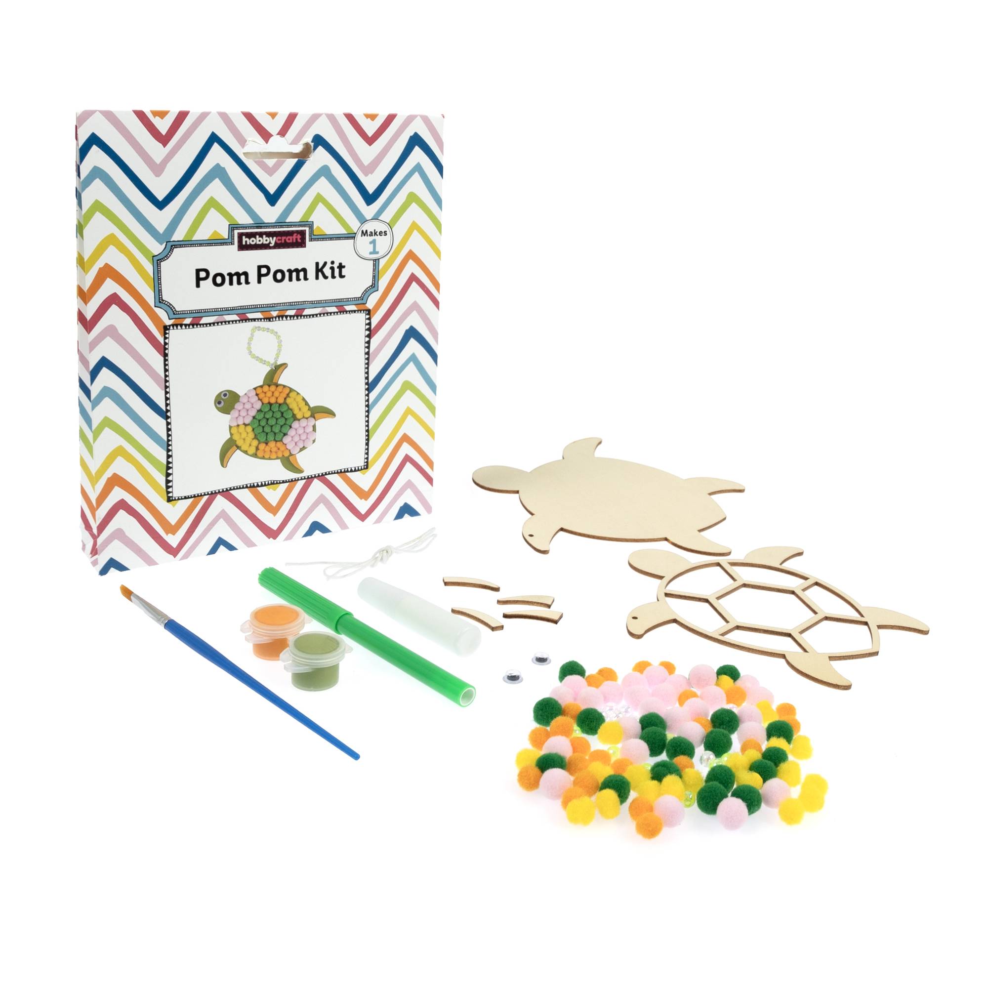 Make Your Own Pom Pom Turtle Kit | Hobbycraft