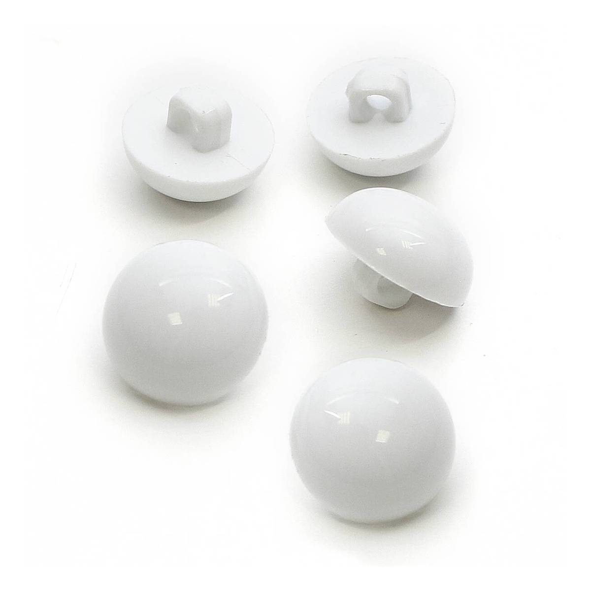 Hemline White Basic Dome Button 5 Pack | Hobbycraft